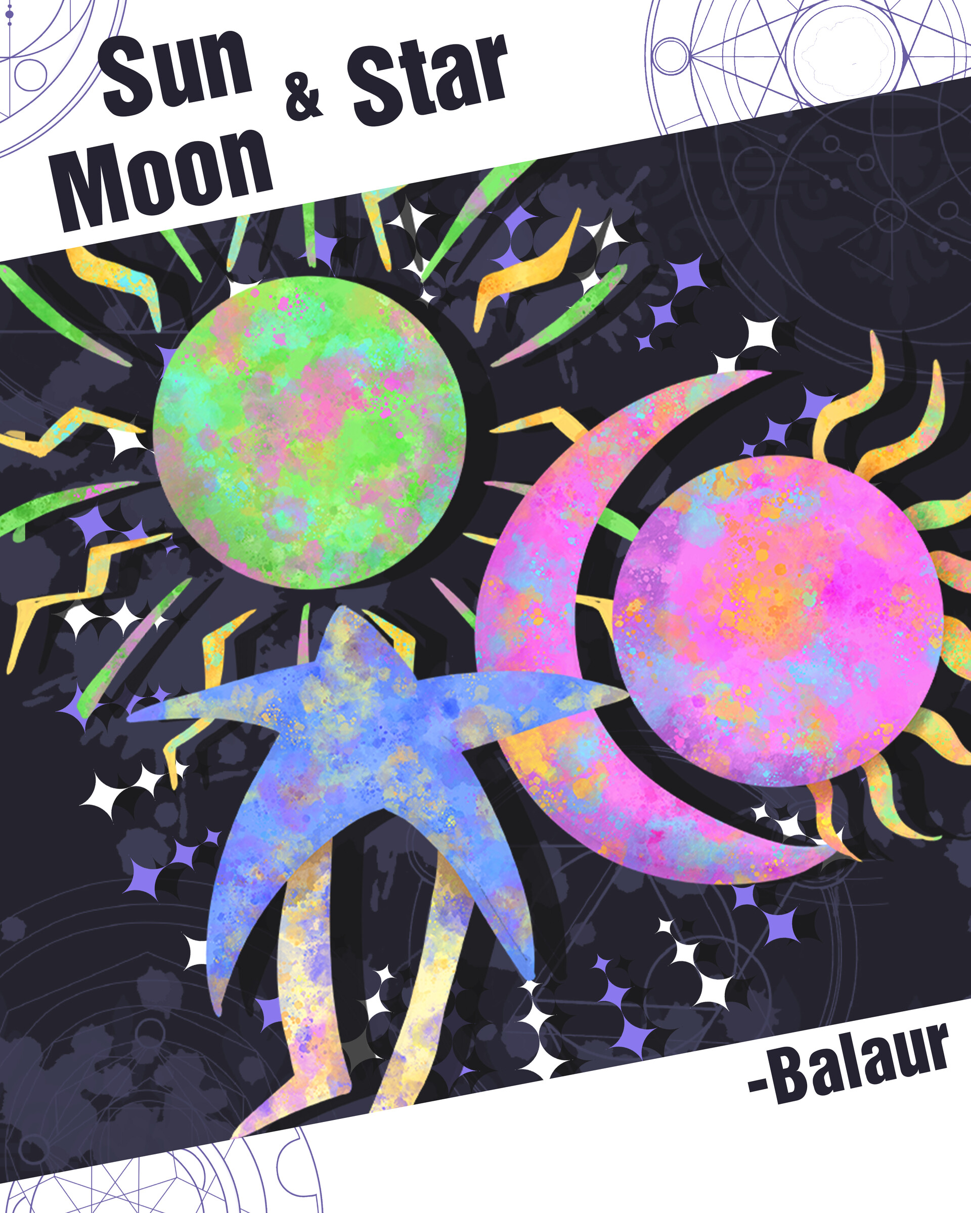 ArtStation - Balaur-Star,Moon,Sun