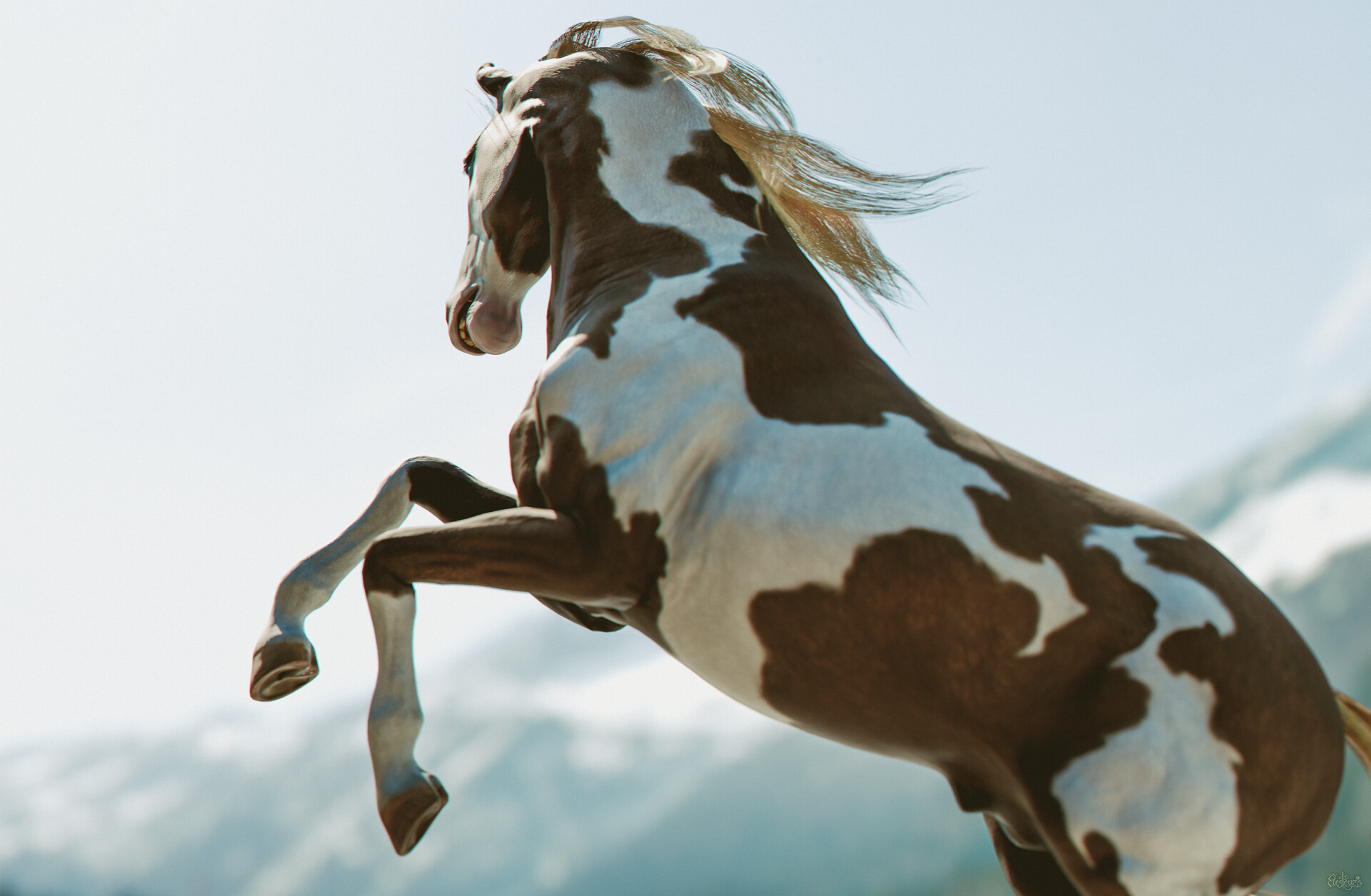 Anastasia Serova - Pinto horse 3D