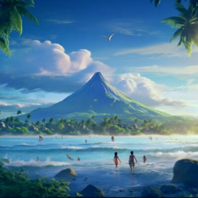 ArtStation - Mount Mayon's Volcanic Grandeur: A Natural Masterpiece