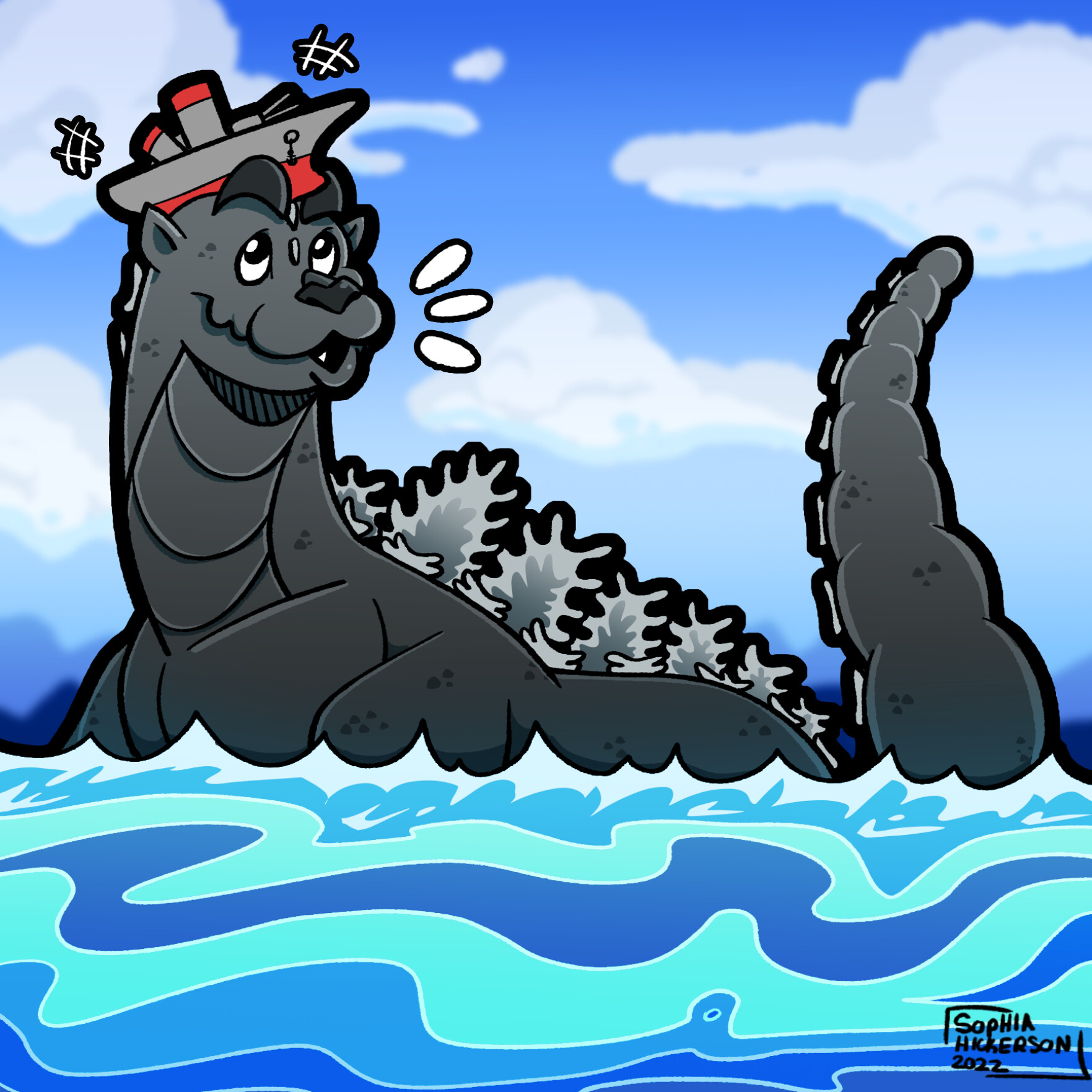 ArtStation - Godzilla Wears Boats as Hats Sometimes