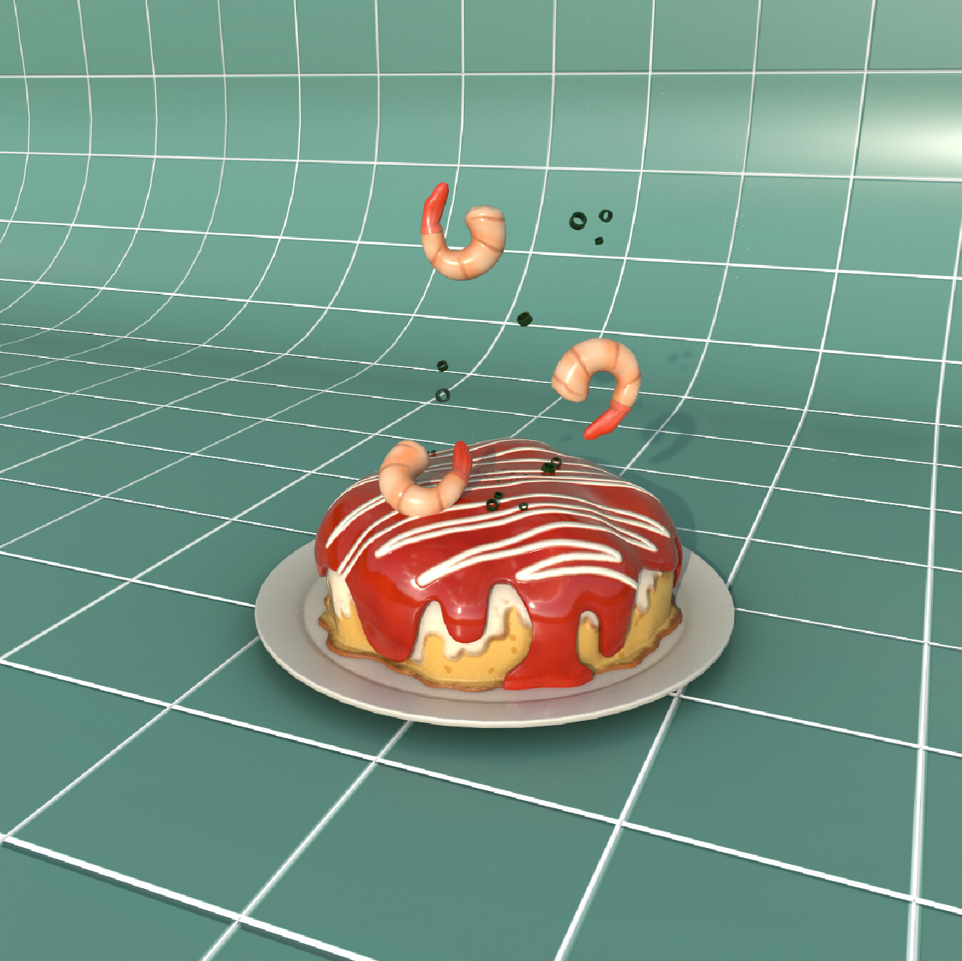 ArtStation - Stylize food modeling (Okonomiyaki)