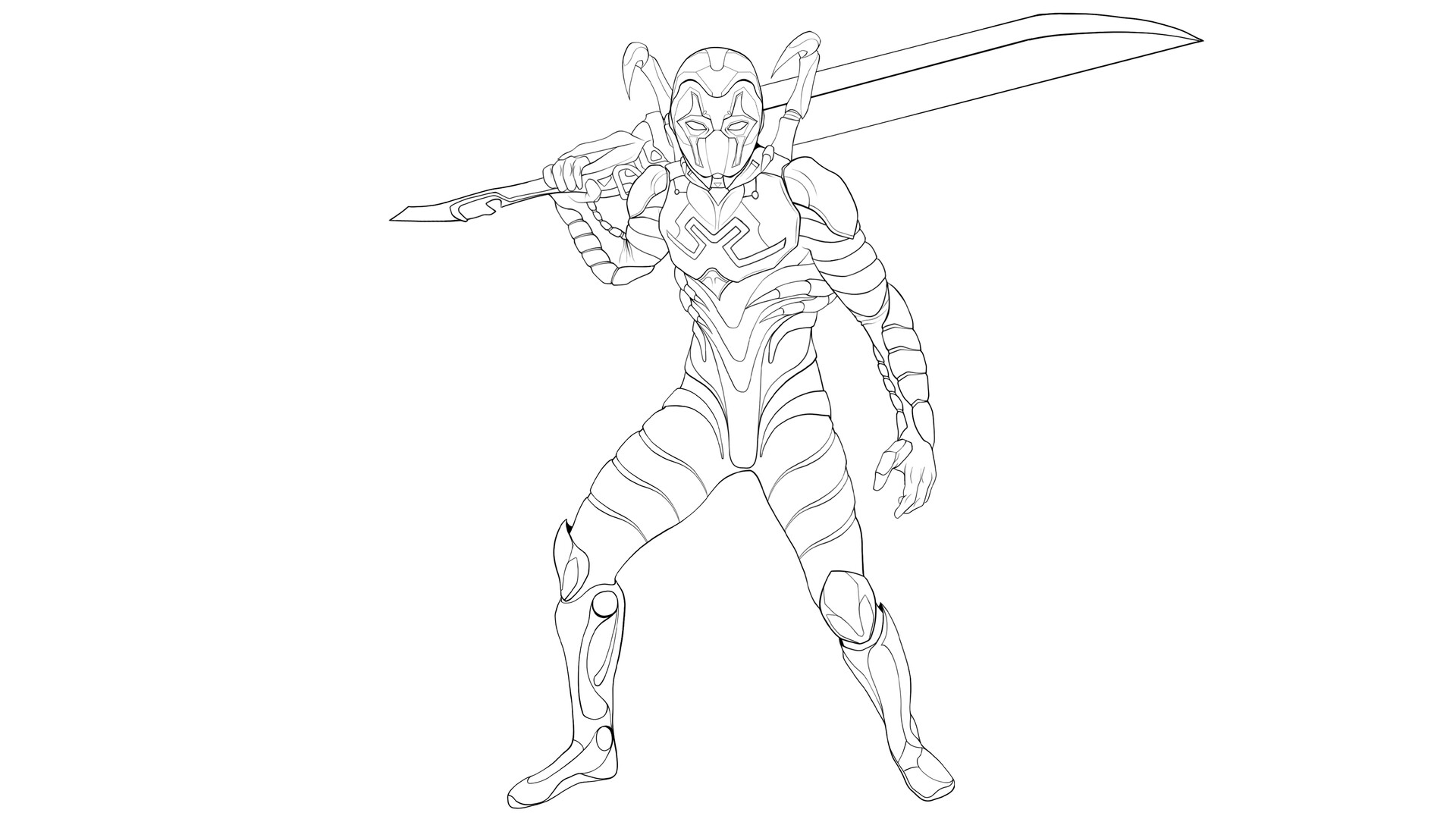 blue beetle coloring pages printable