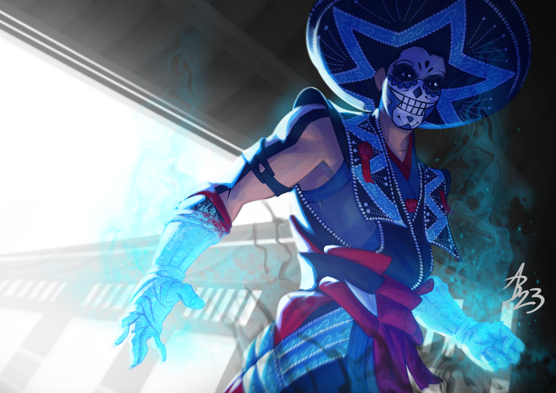 ArtStation - Sub-zero dia de los muertos skin