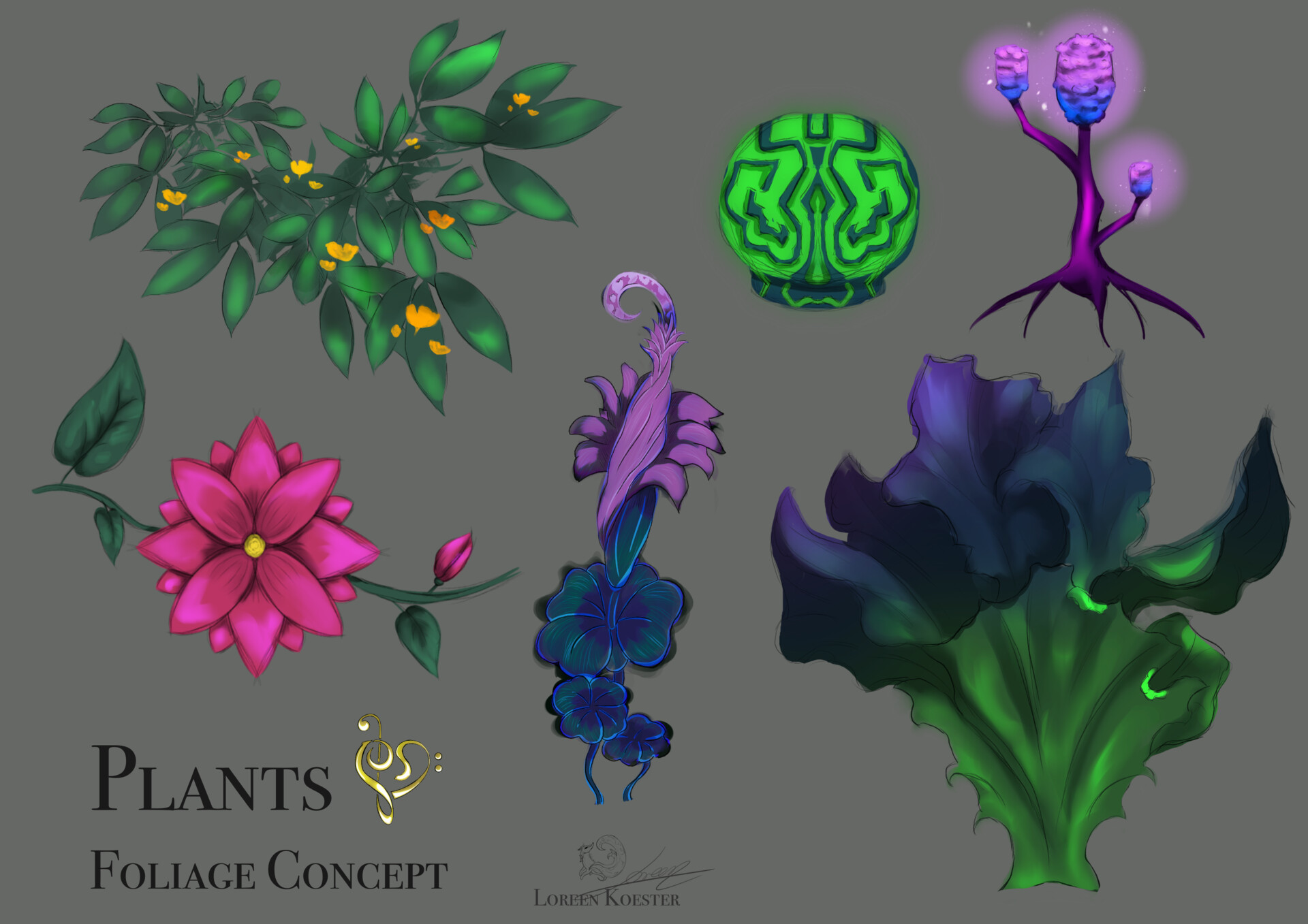 ArtStation - [Lost Waters] Foliage Concepts