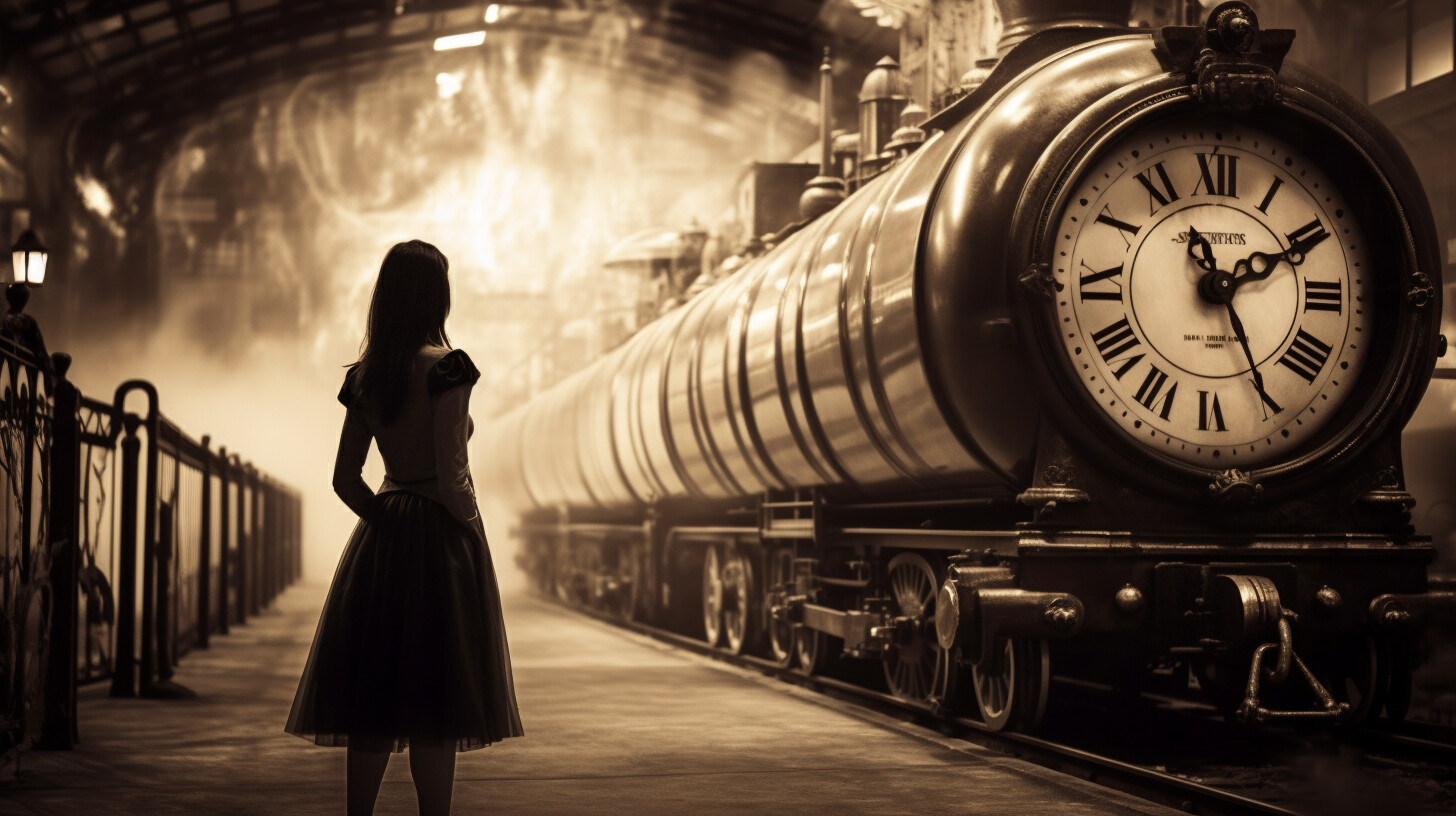 ArtStation - The Ghost Train of Time - AI-generated art