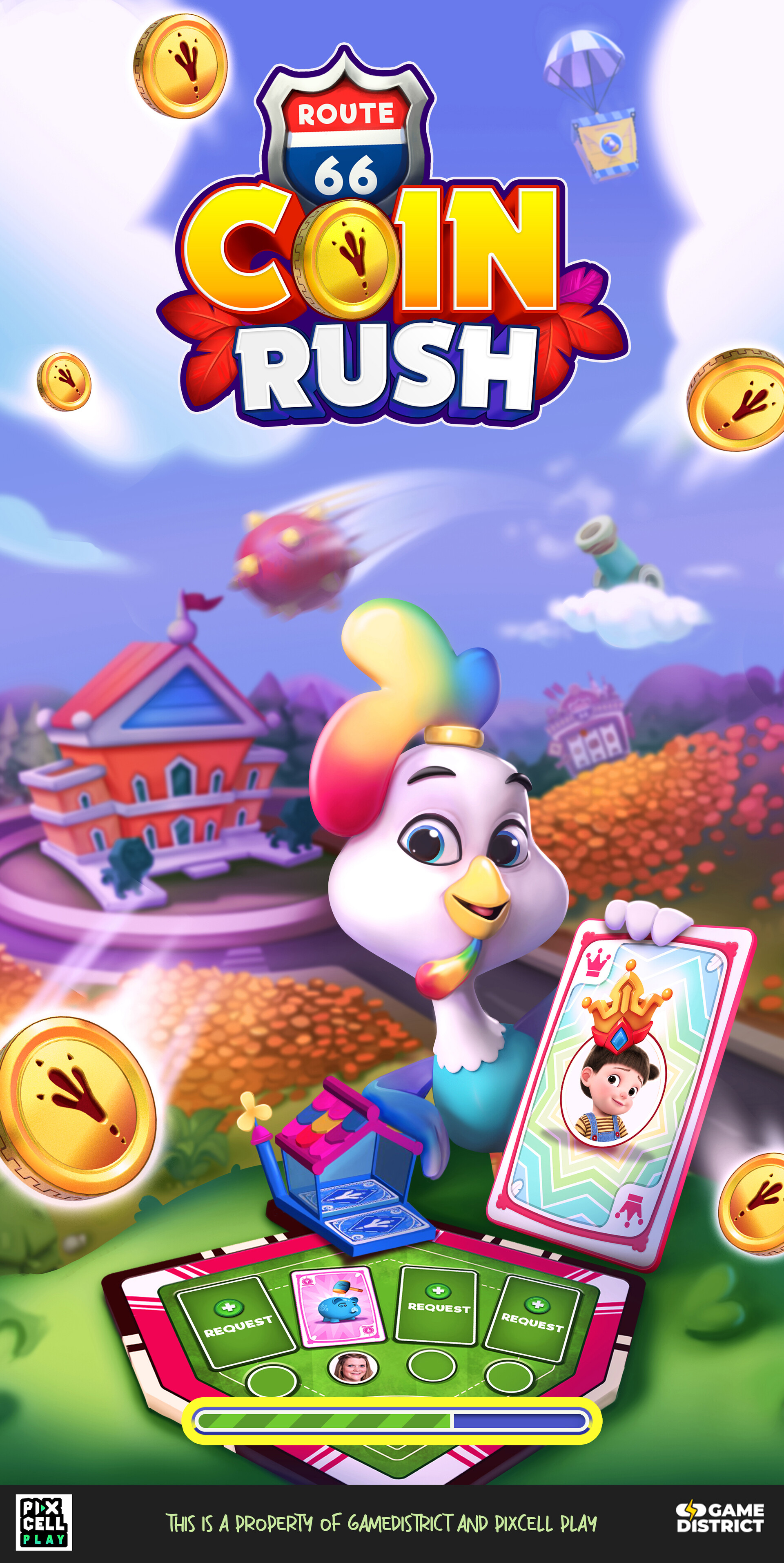 Art Narendar - Splash screen for Route66 Coin rush game