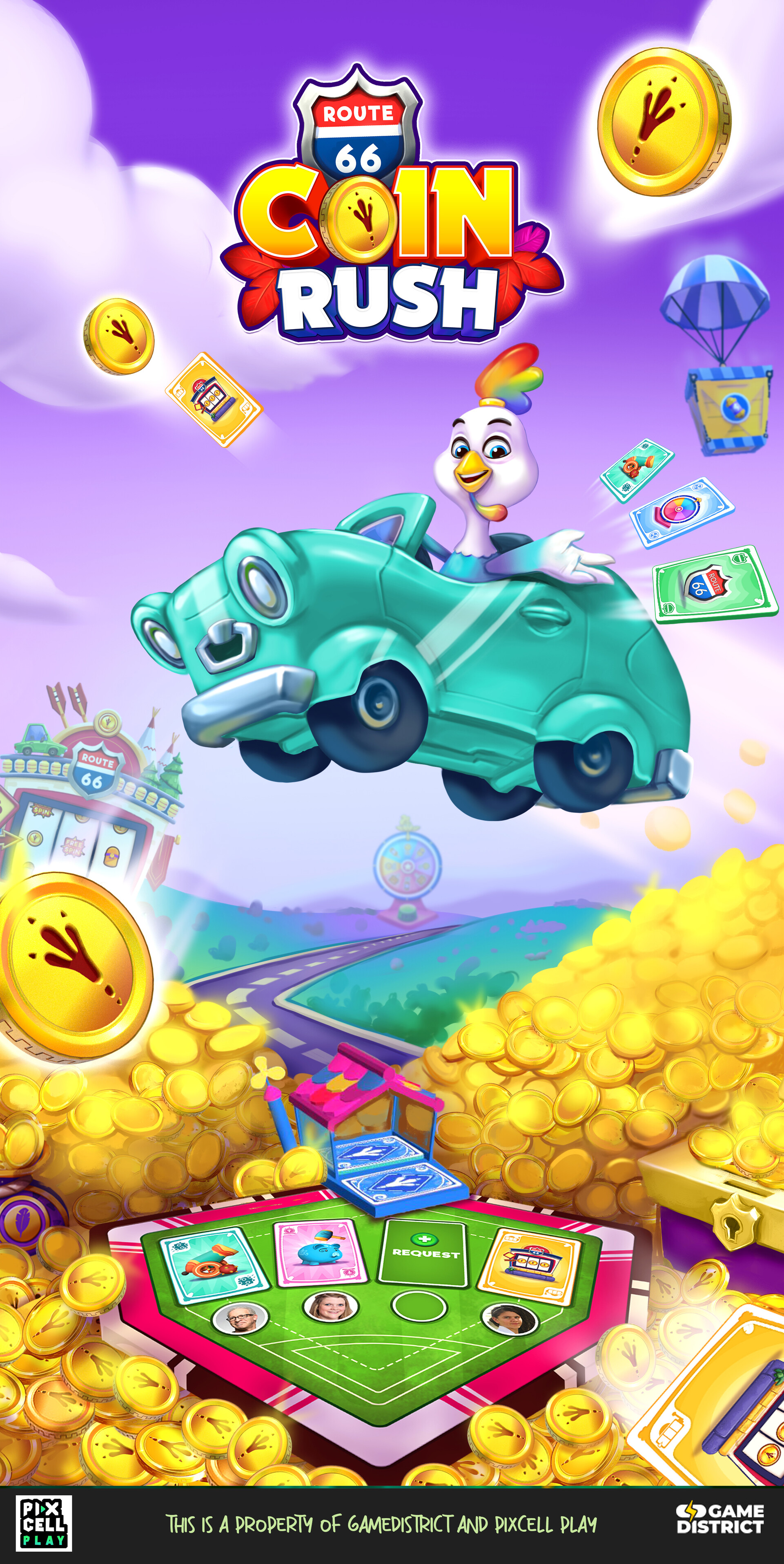 Art Narendar - Splash screen for Route66 Coin rush game