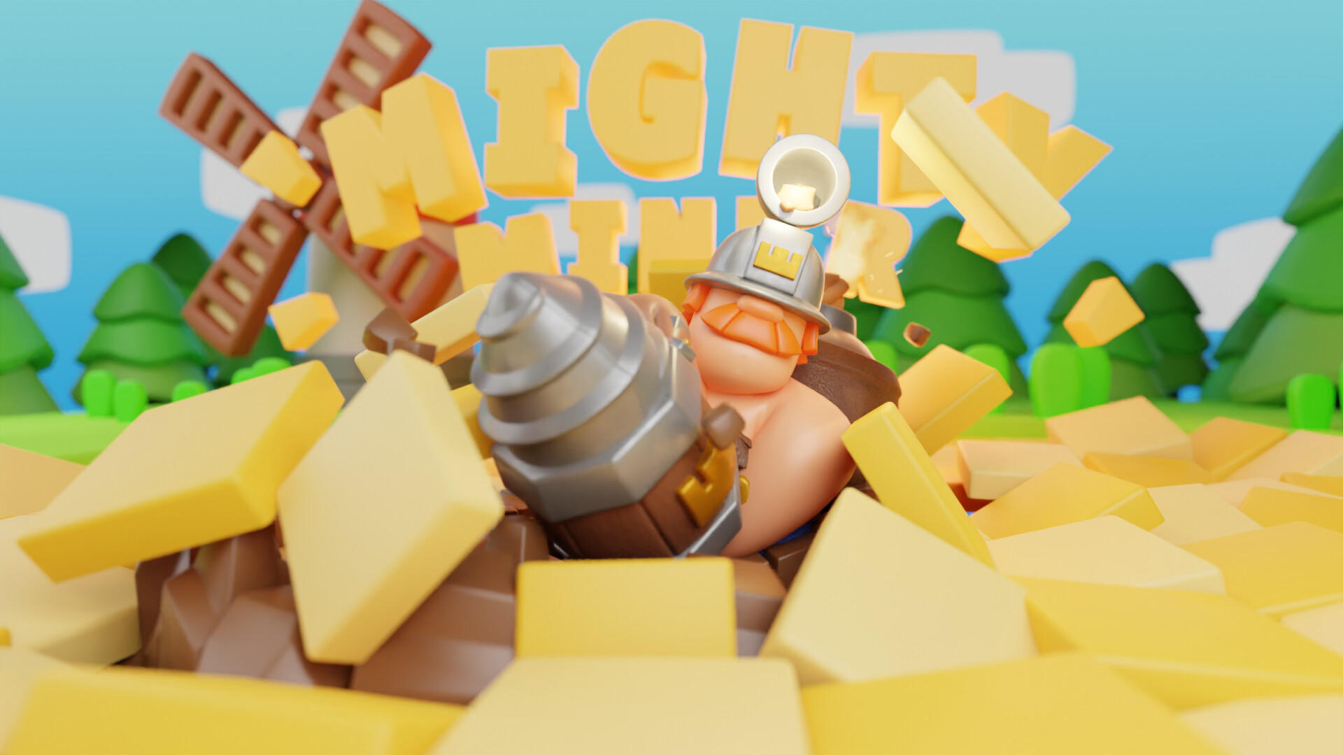 ArtStation - Mighty Miner (Clash Mini style)