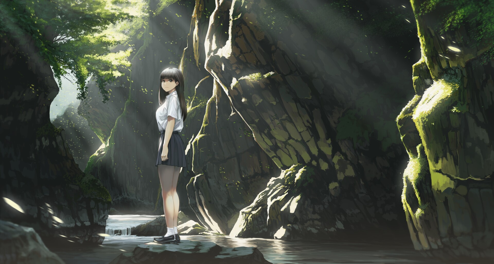 ArtStation - Anime Girl With Background - OPEN COMMISSION