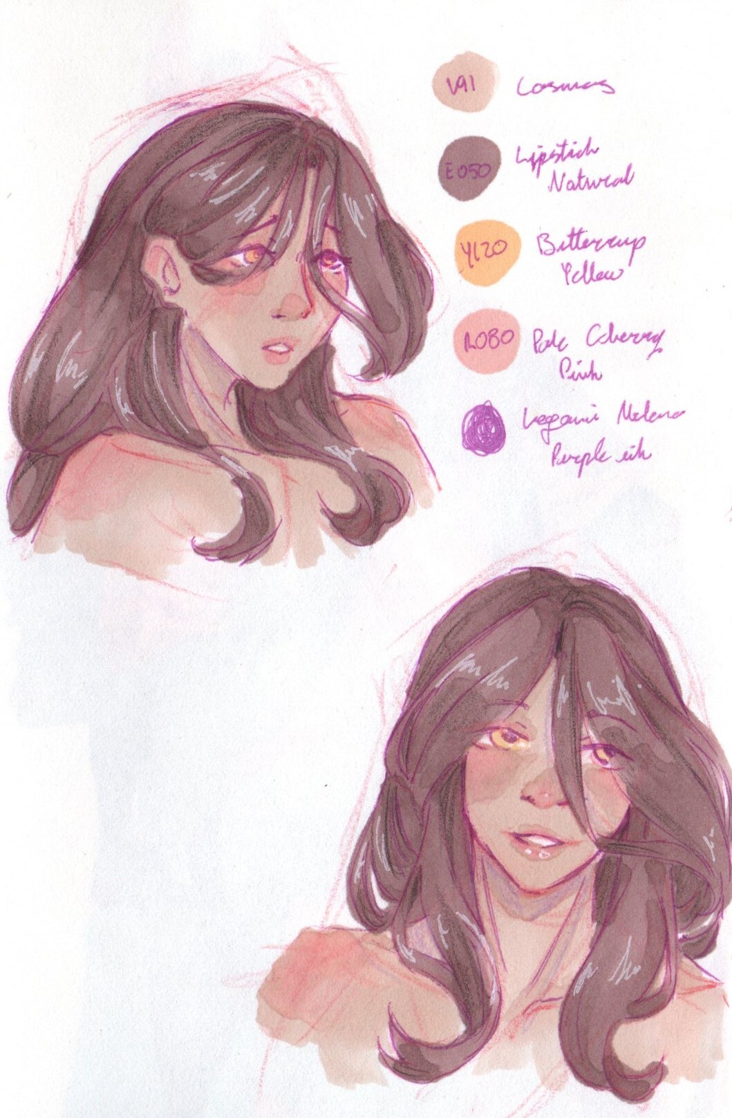 ArtStation - OC Expression and colour sheet - Maylin