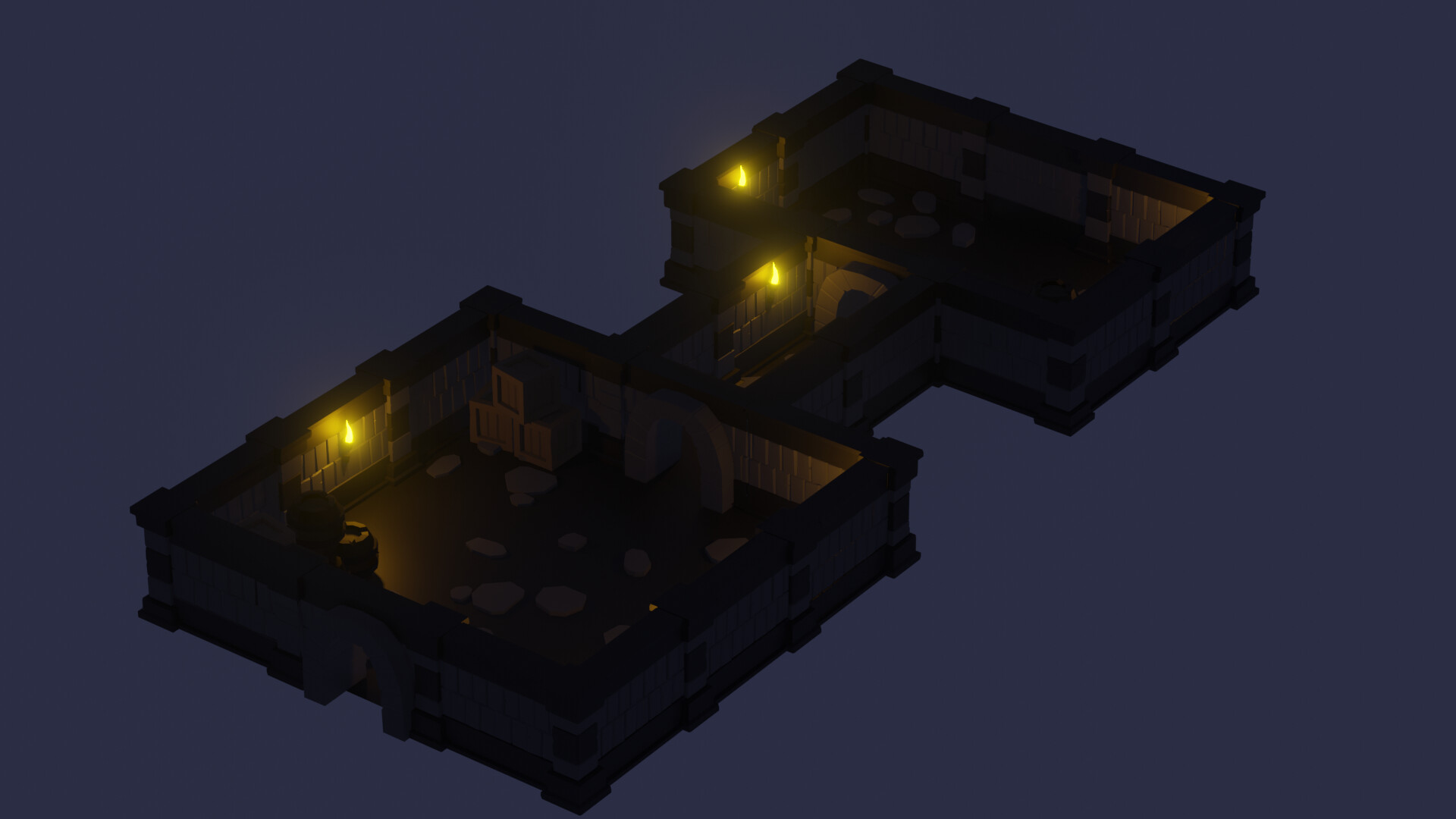 ArtStation - Modular Low-Poly Dungeon