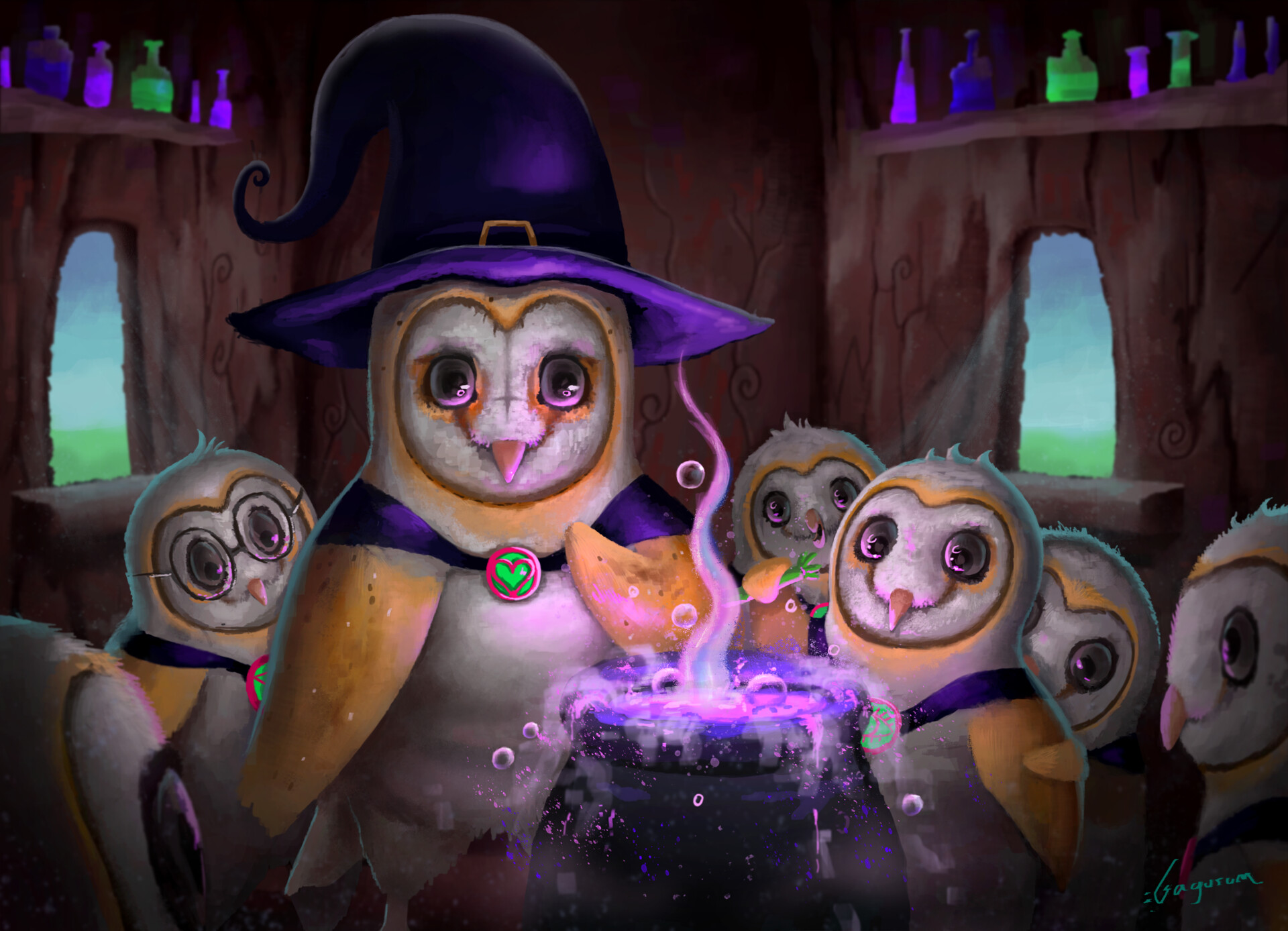 ArtStation - Magic owls