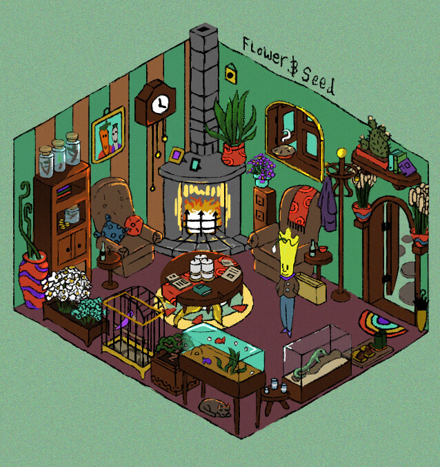 ArtStation - flowers house