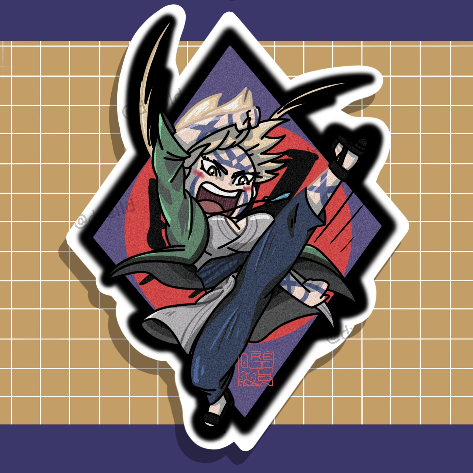 ArtStation - Tsunade kick sticker