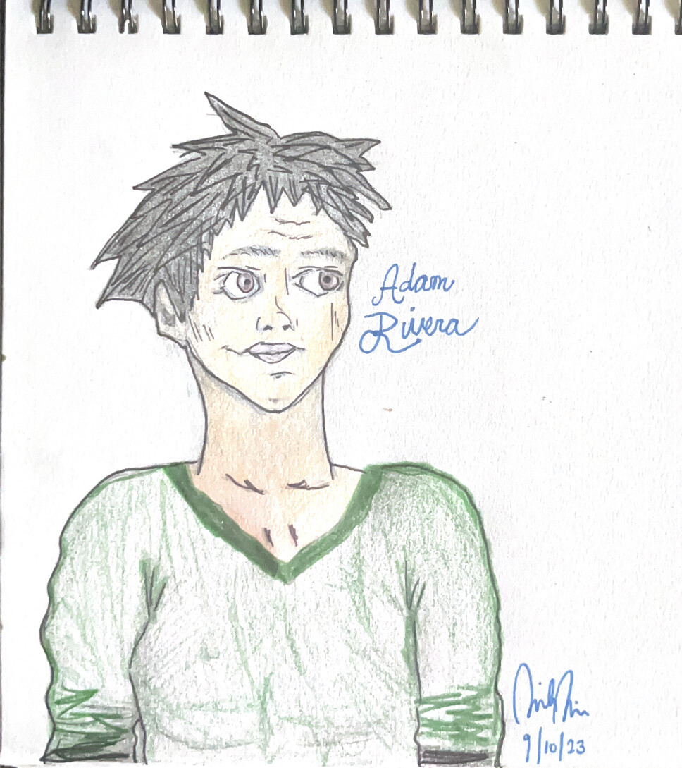 ArtStation - Sketch & colored pencil & markers, “Adam Rivera, 25”