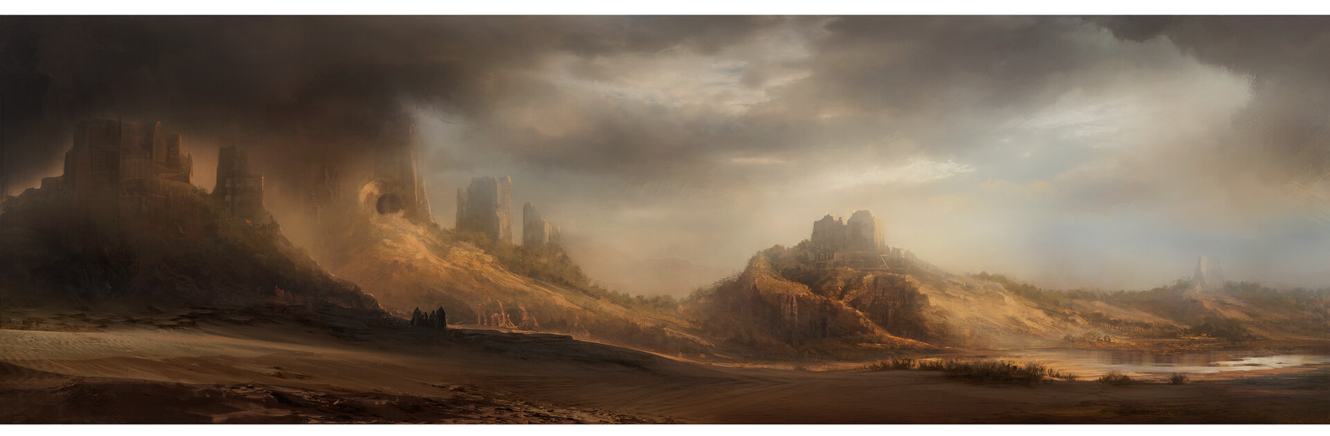 ArtStation - Climate Change. Desertification. Lost Cities.