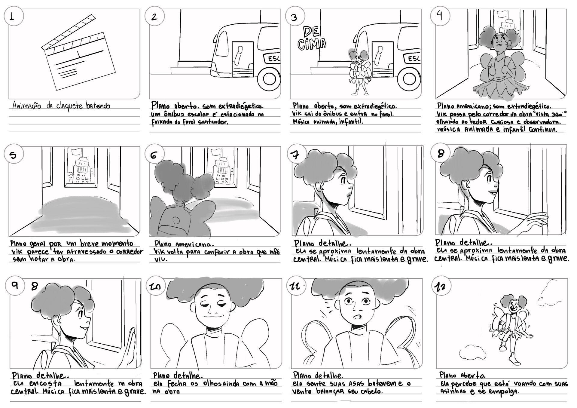 JULIA ROLIM PEREZ. - STORYBOARD - “FROM UP ABOVE” original animation.