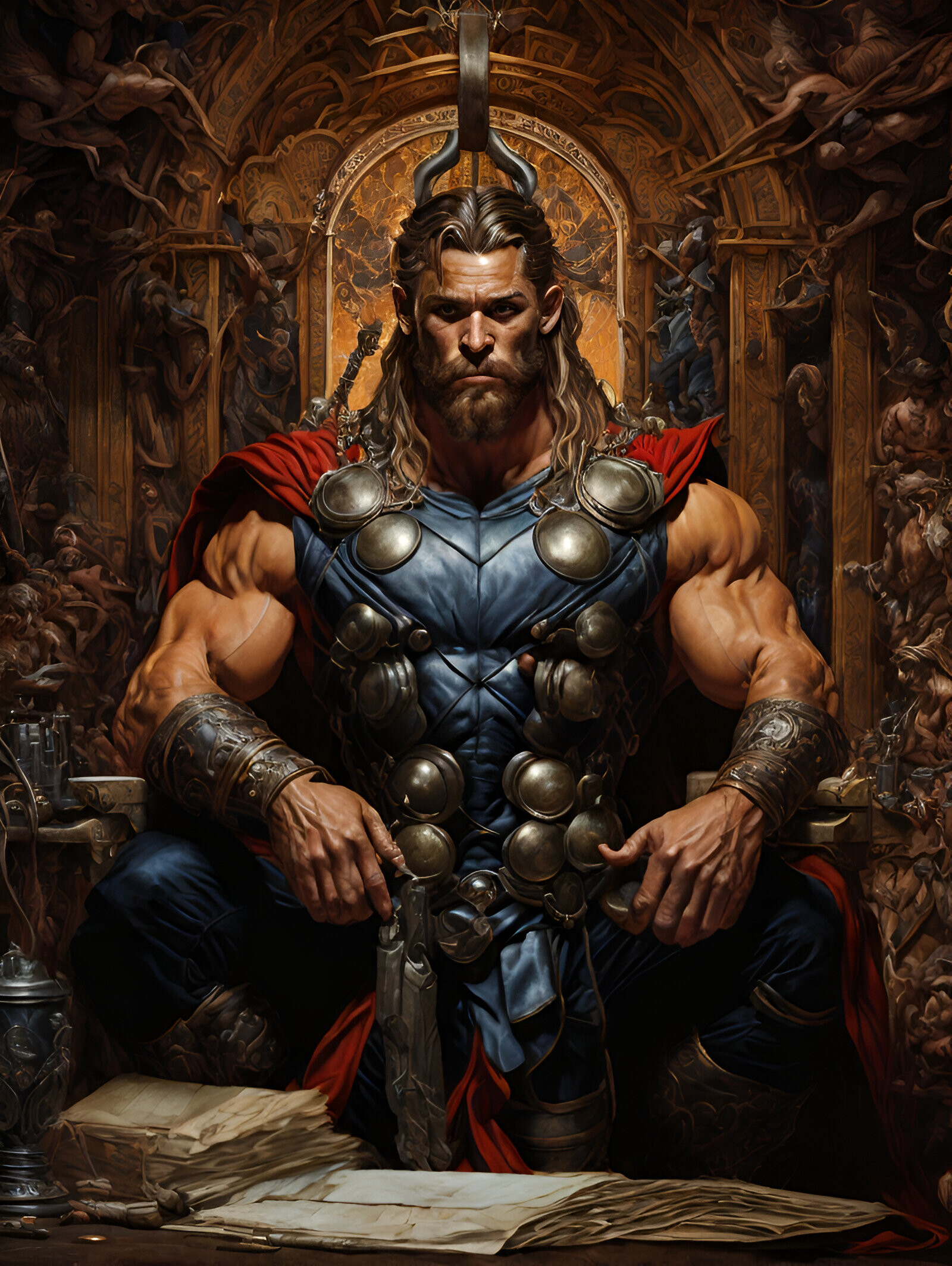 ArtStation - Thor's Thunderous Resurgence: A Retro Comic Masterpiece