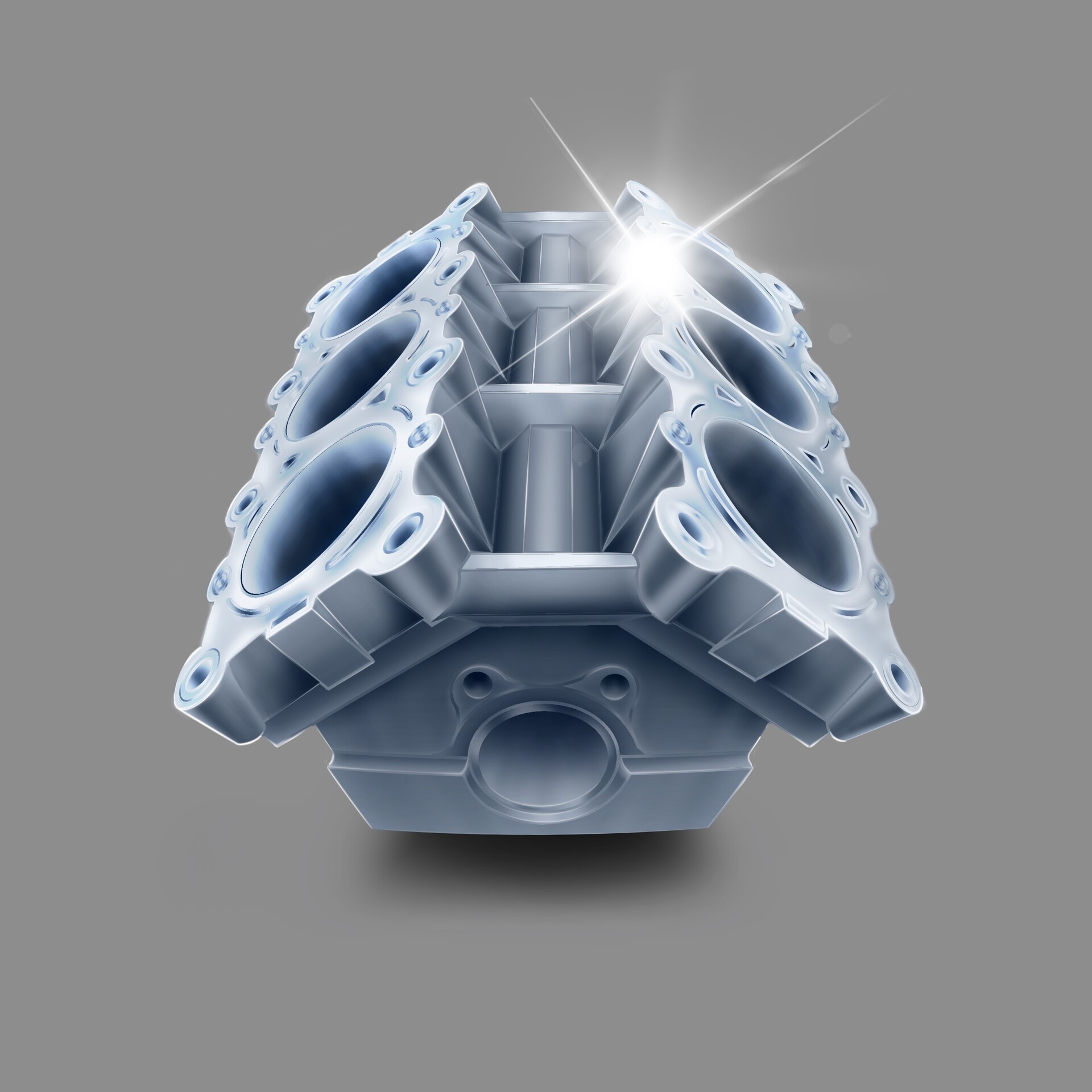 ArtStation - V6 engine and car body asset