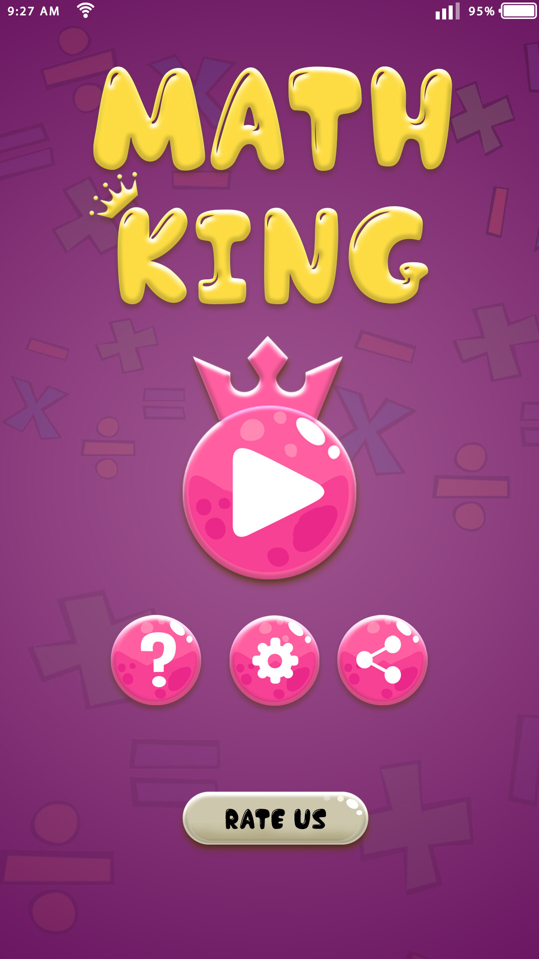 ArtStation - Math King - UI Mock Design of Math game for Kids