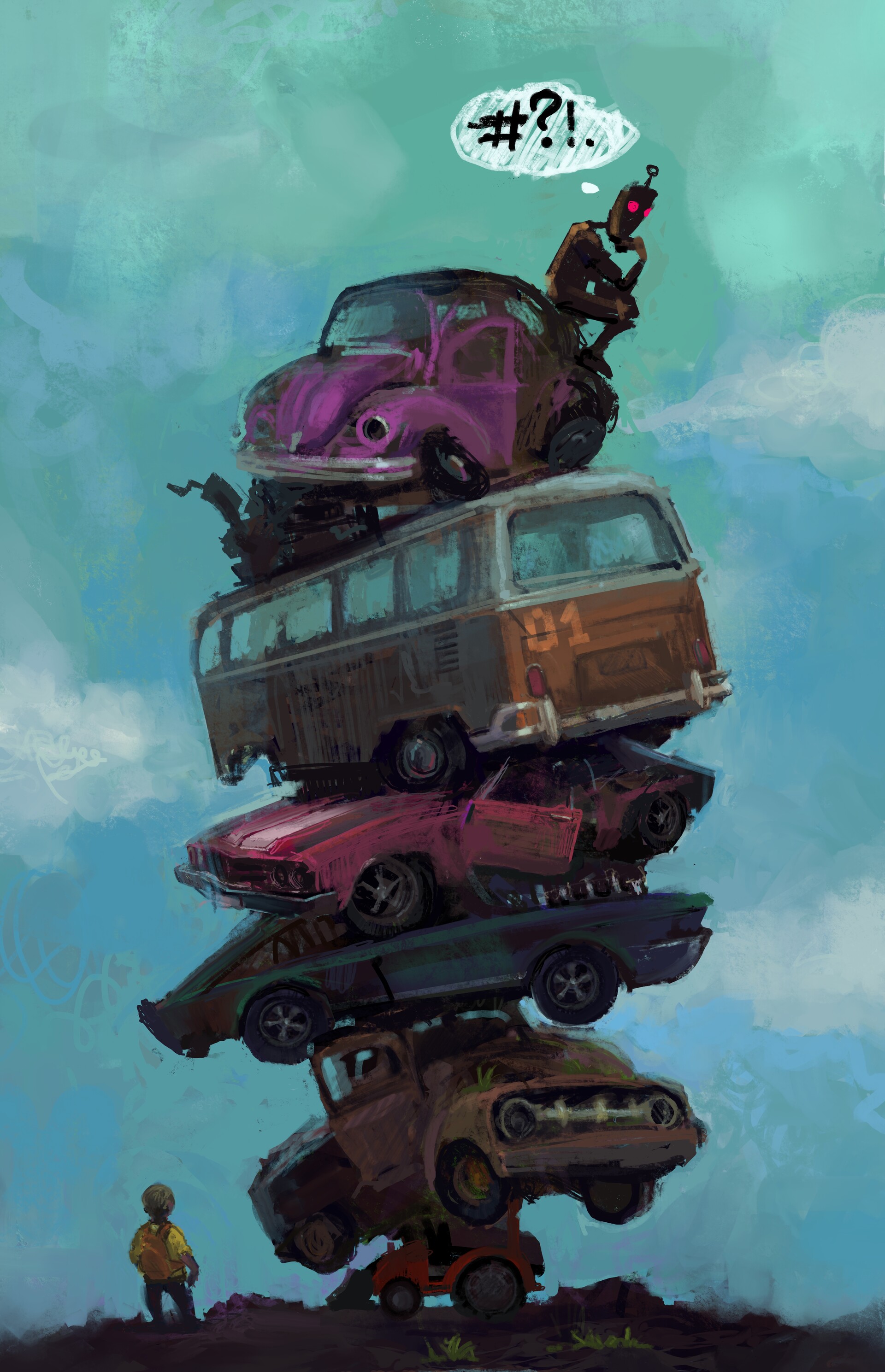 ArtStation - junkyard timelapse