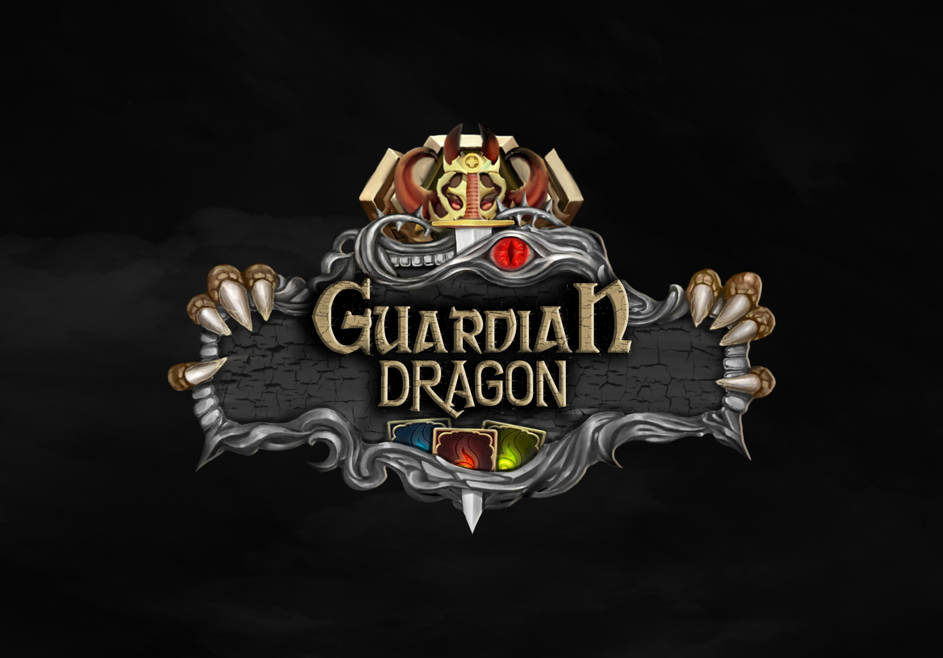 ArtStation - "Guardian Dragon" RPG Game Mock Logo Design