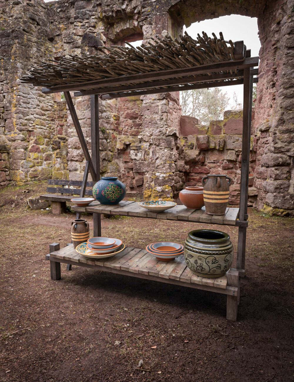 ArtStation - Medieval Market Stalls