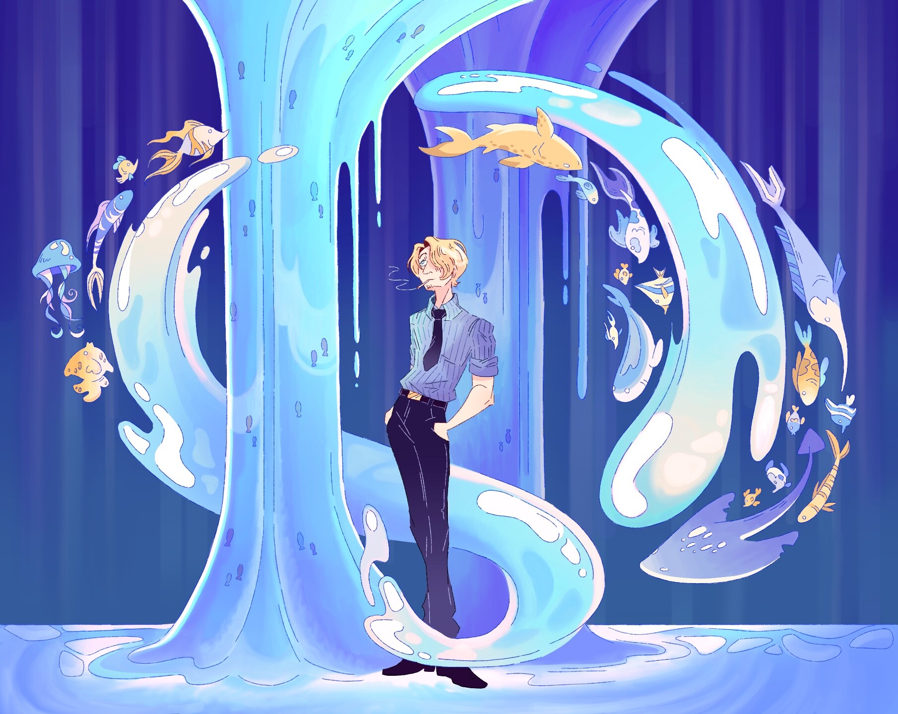 ArtStation - All Blue Illustration