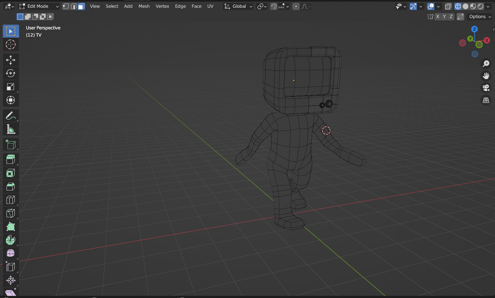 Lesson 5: Rigging and Animation 3d Model of blob man with TV head by ...