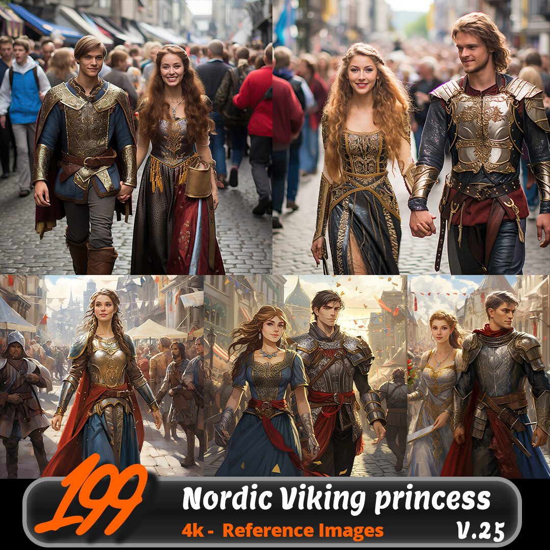ArtStation - Nordic Viking princess VOL. 25/ 4K/ Reference Image