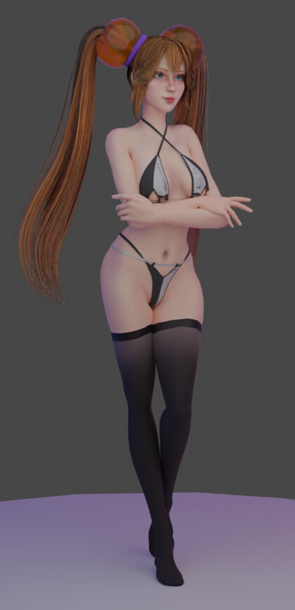 ArtStation - ADEKA BIKINI Ver. showreel | Original Character