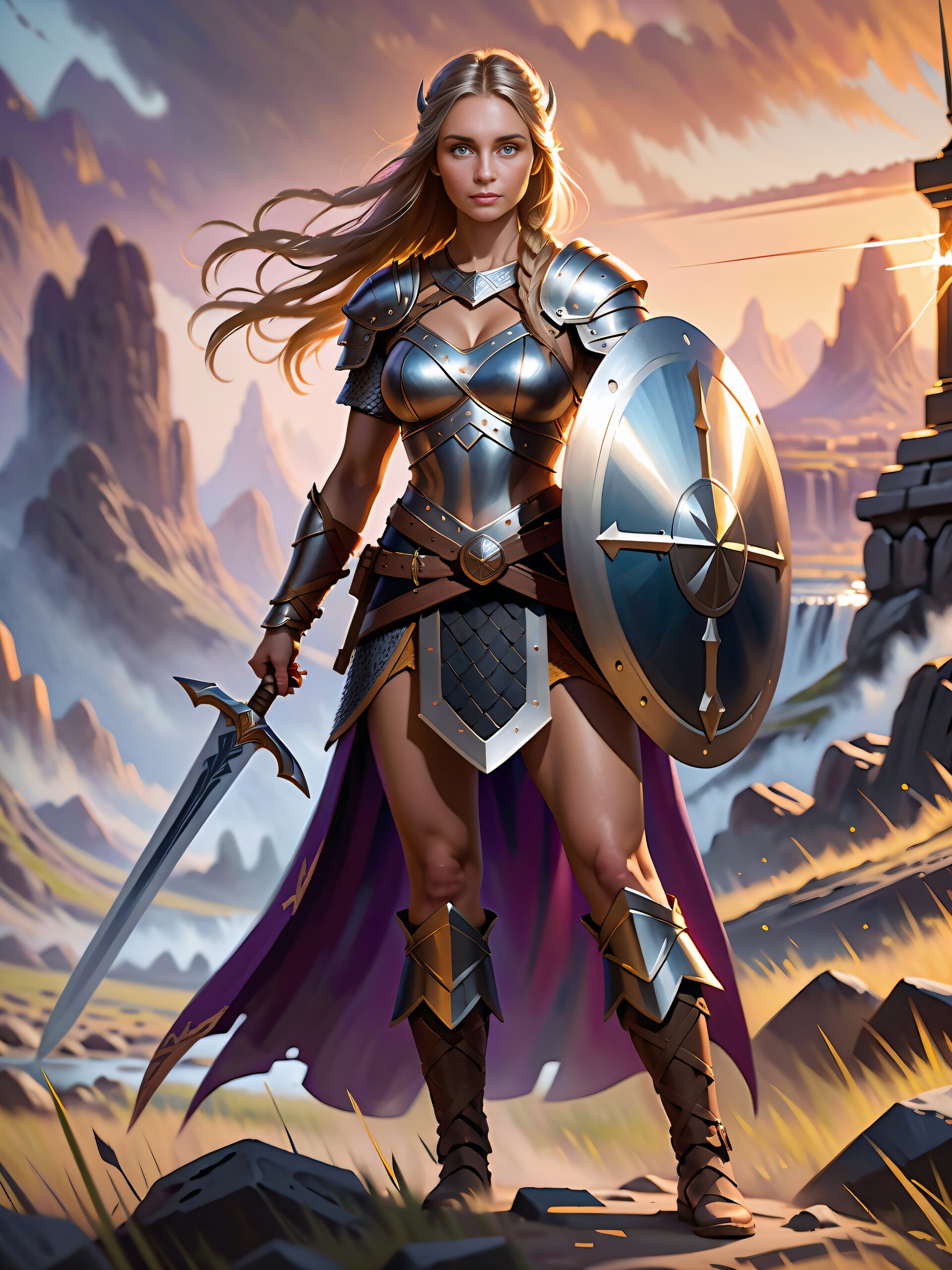 Fantasy Female Warrior Drawings