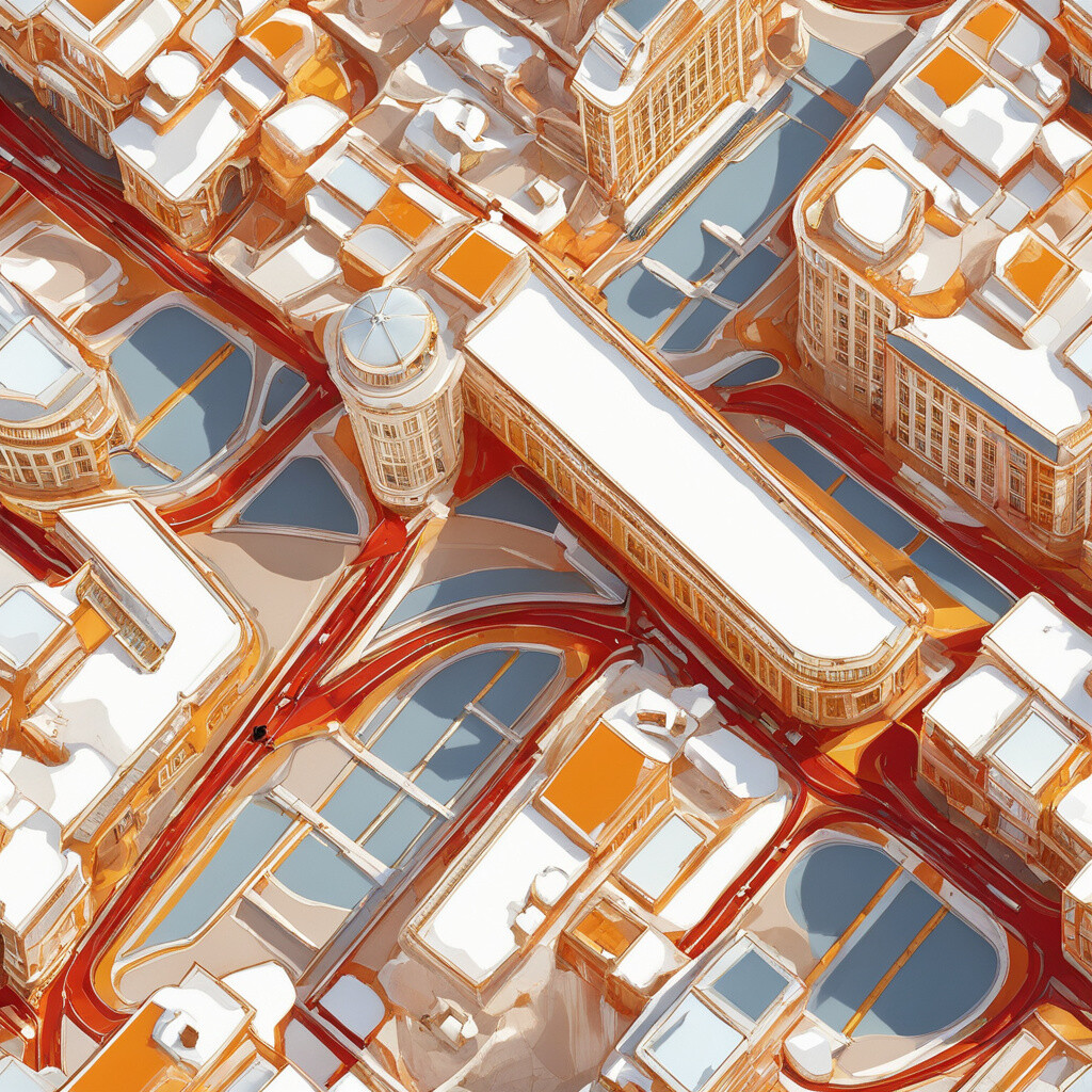 ArtStation - city architecture from above