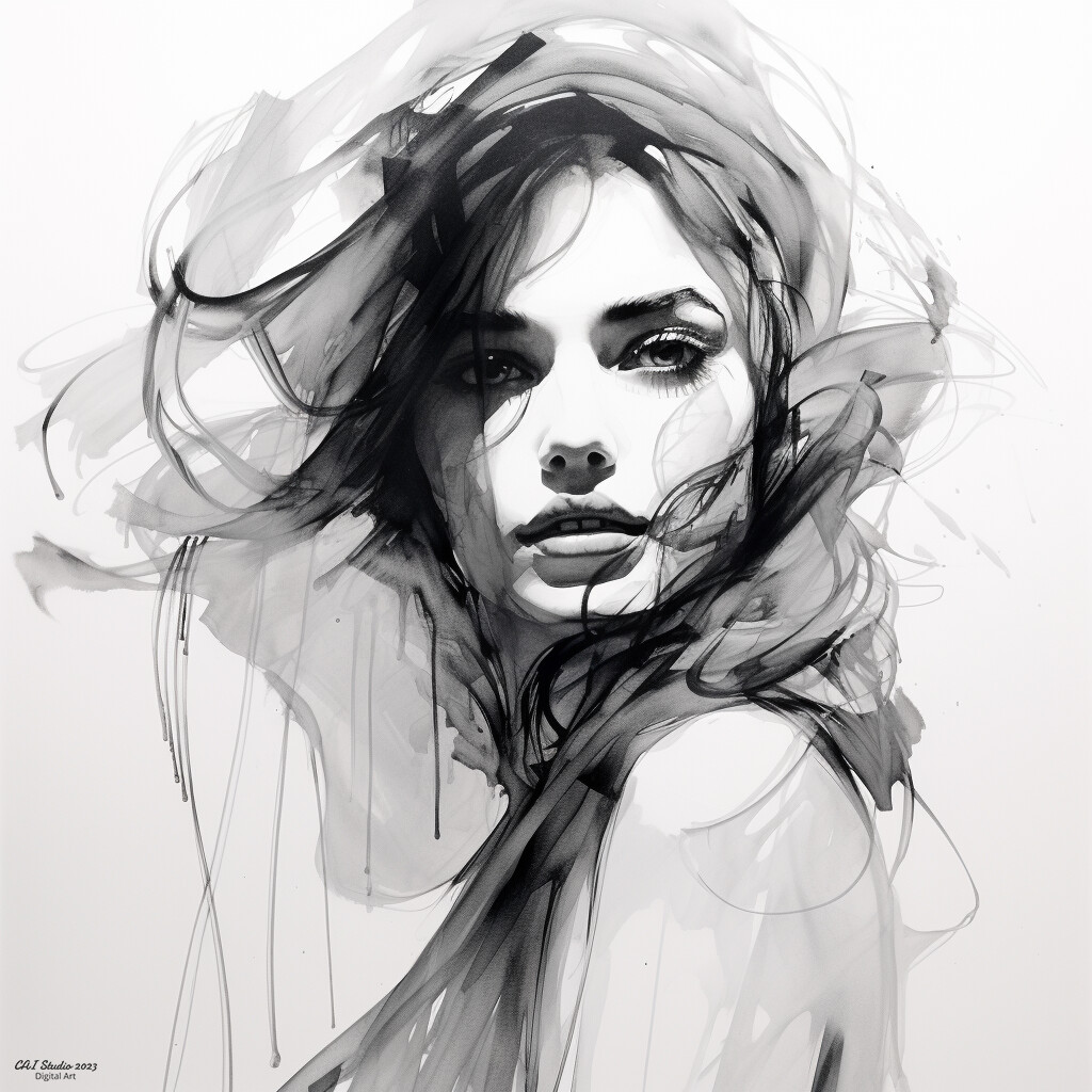 Christer W - Women portrait drawings