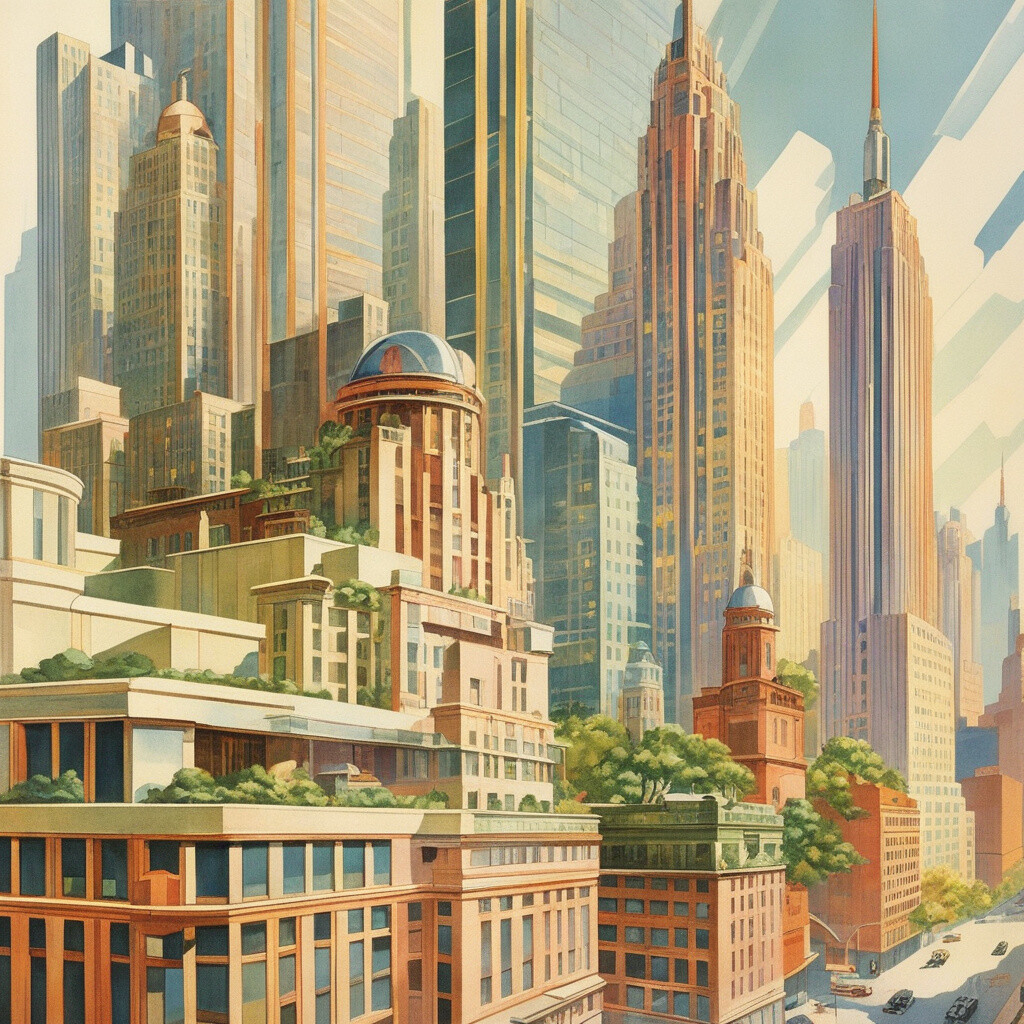 ArtStation - New York architecture of 1930