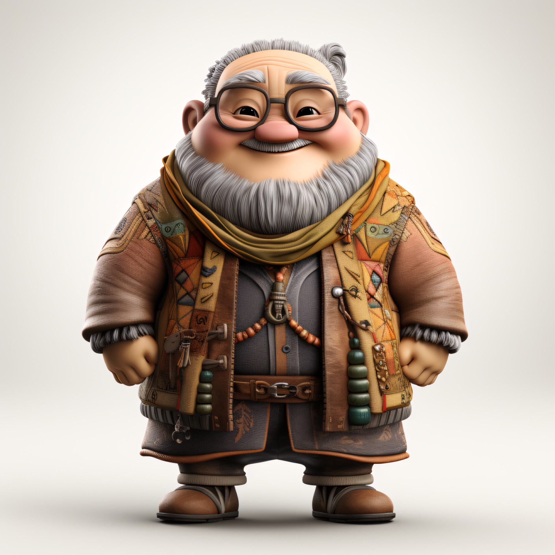 Old Man Cartoon Character