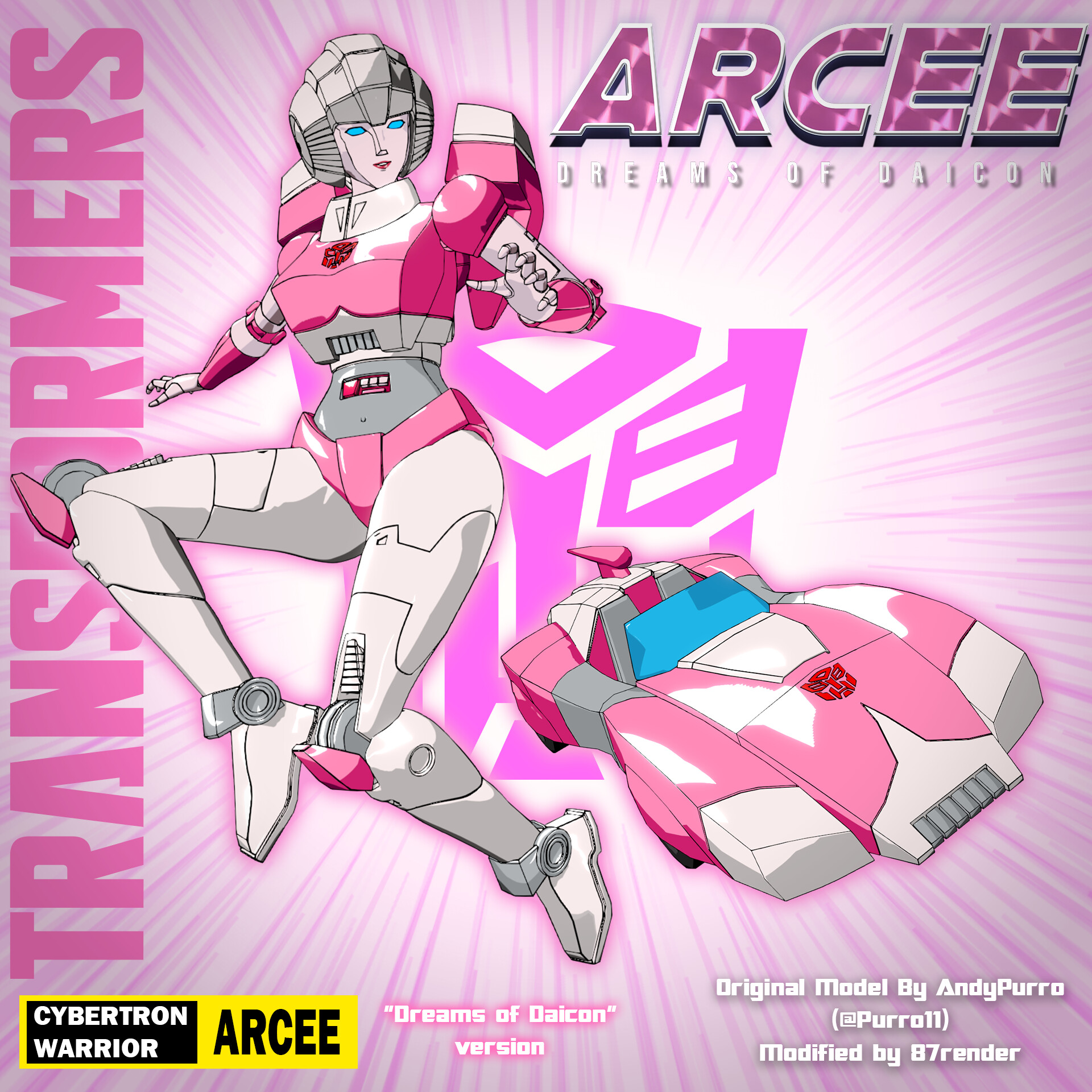 ArtStation - Transformers G1 Arcee - Dreams of Daicon Version [Blender Model]