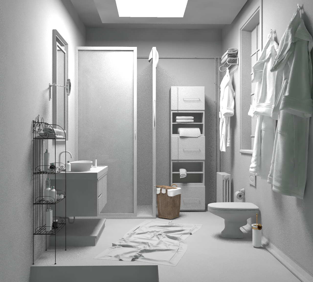 ArtStation - Game Bathroom Scene