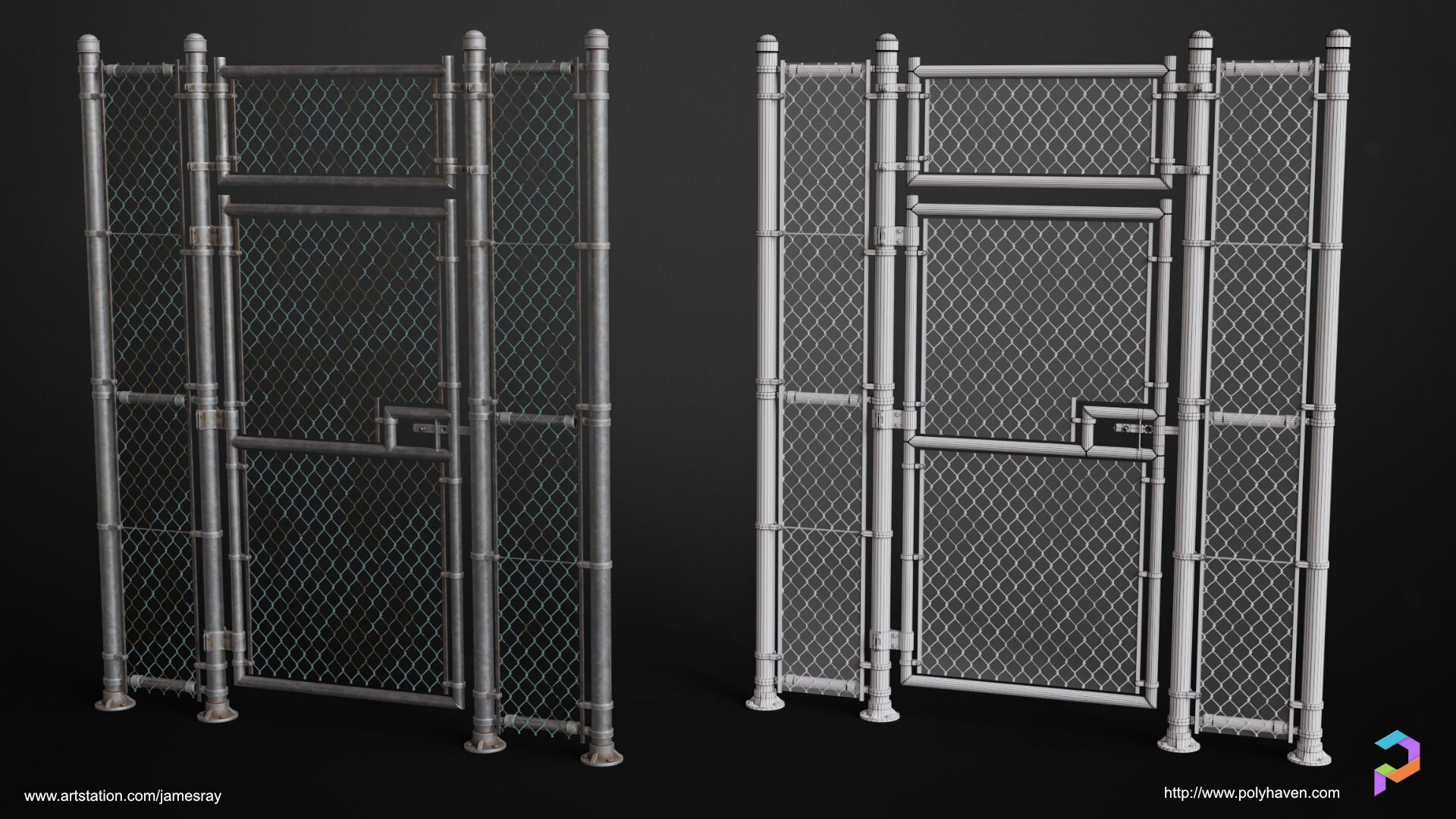 James Ray Cock - Modular Chainlink Fence - Free CC0 Asset