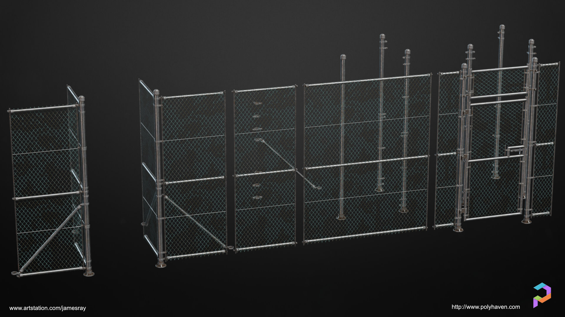 James Ray Cock - Modular Chainlink Fence - Free CC0 Asset