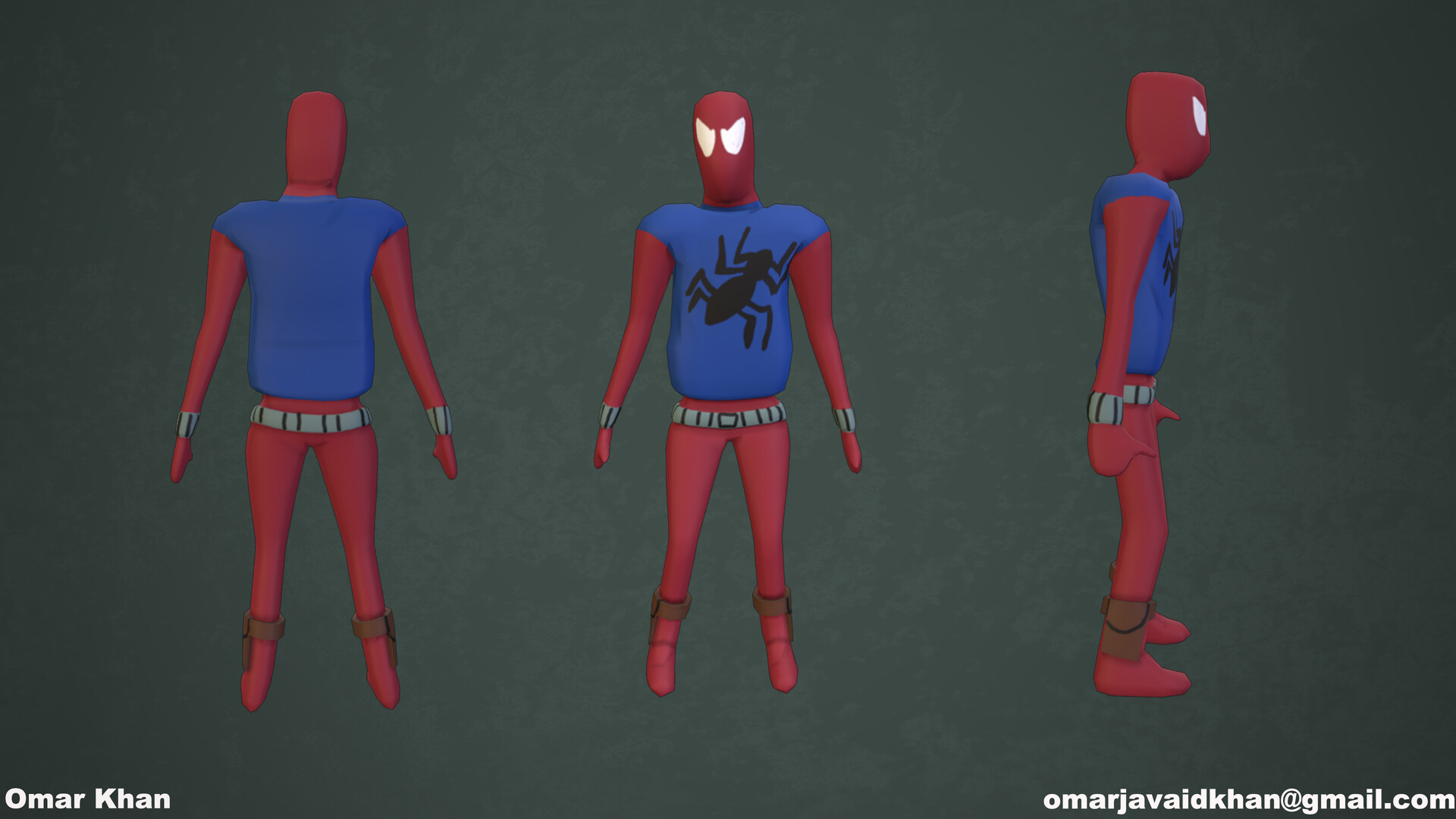 ArtStation - Scarlet Spider Low Res Model