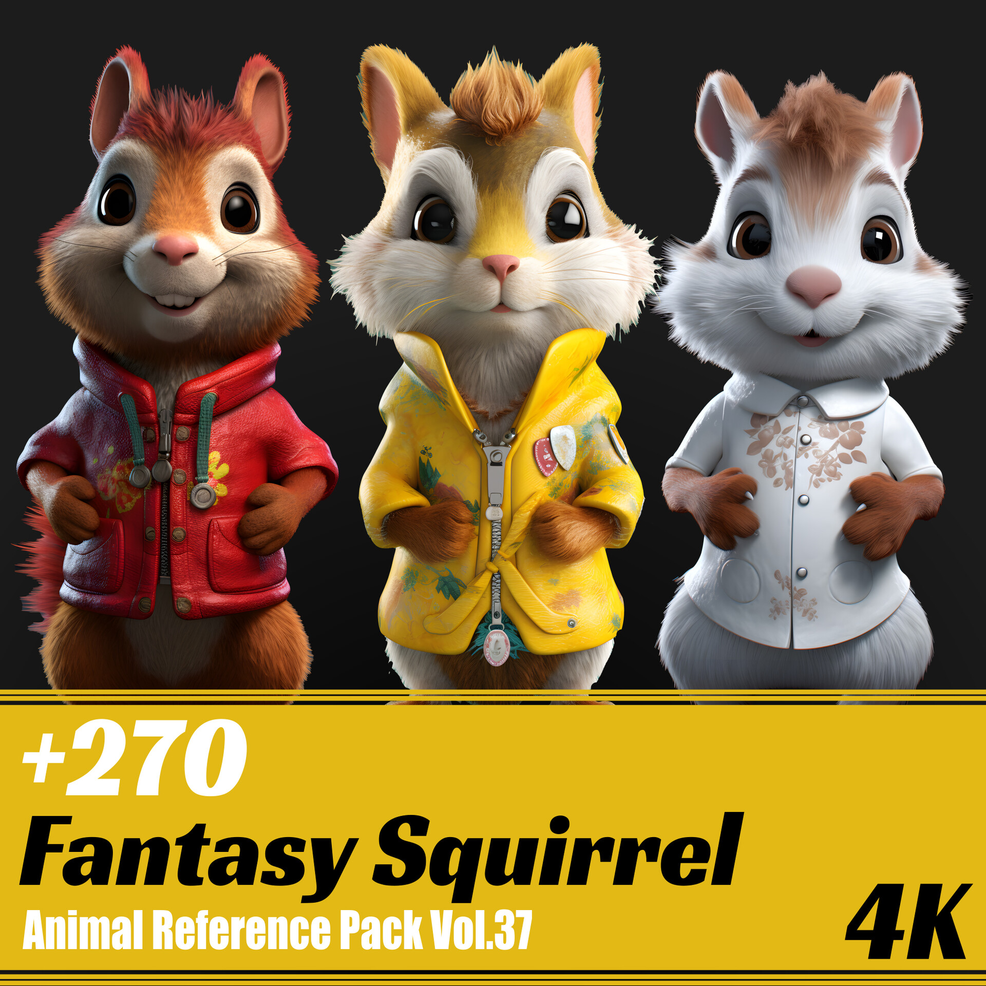 ArtStation - +270 Fantasy Squirrel | 4K | Animal Reference Pack Vol.37