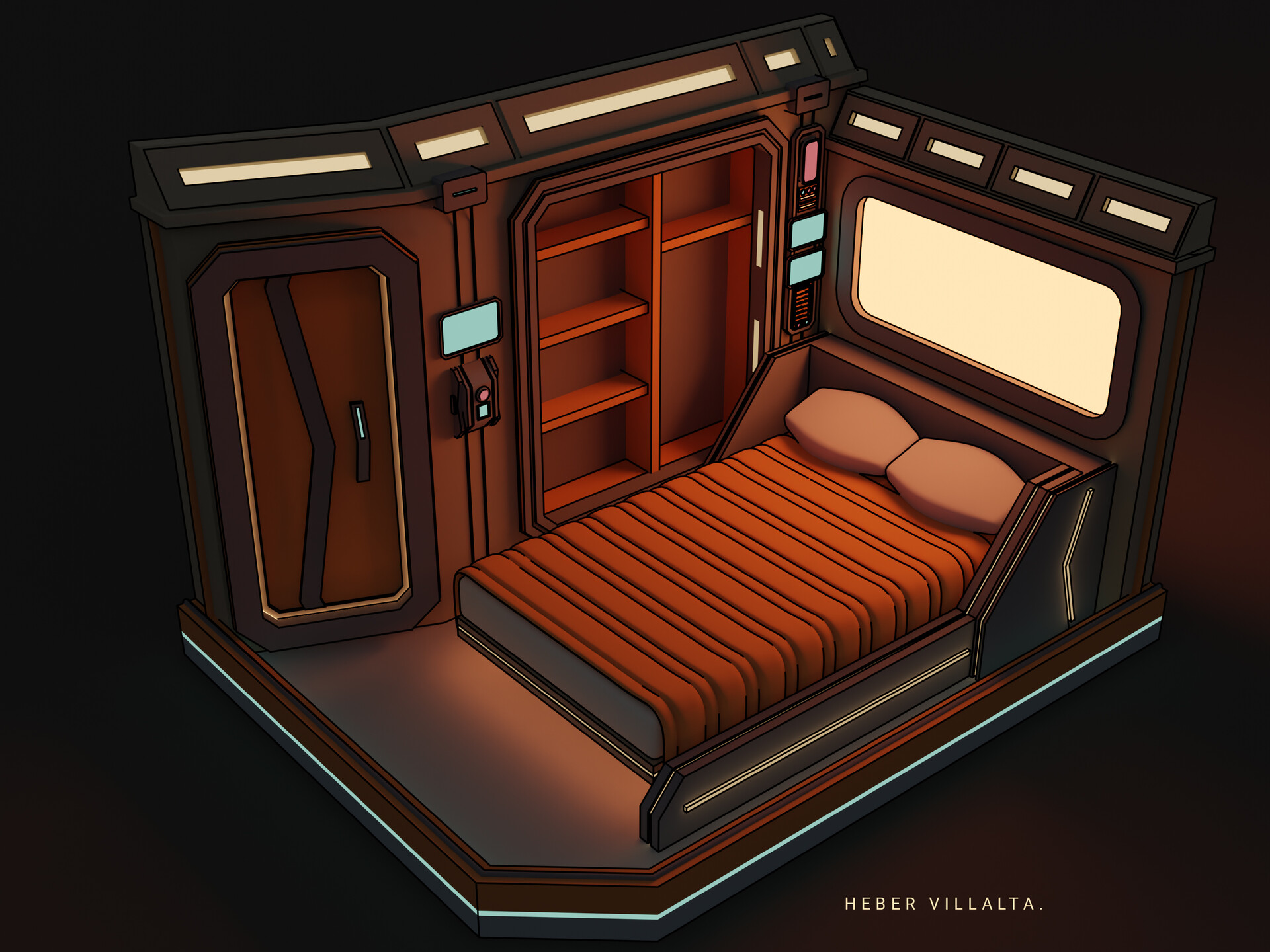 ArtStation - Futuristic Room