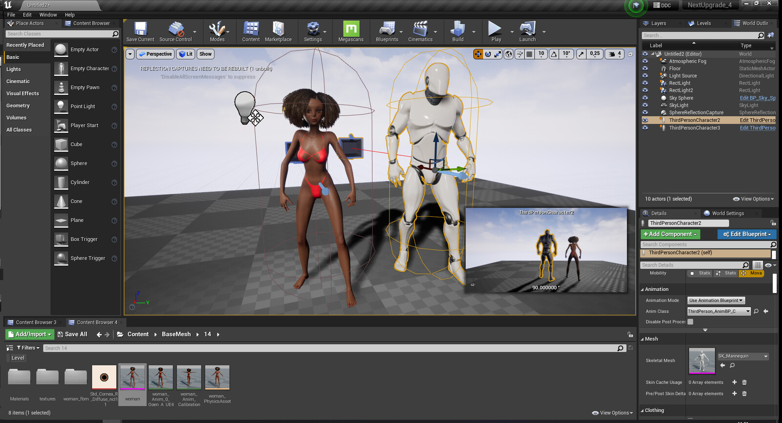 ElegantMesh Studios - XIV Afro-American Female Character Cute African Rigged Low-poly 3D model