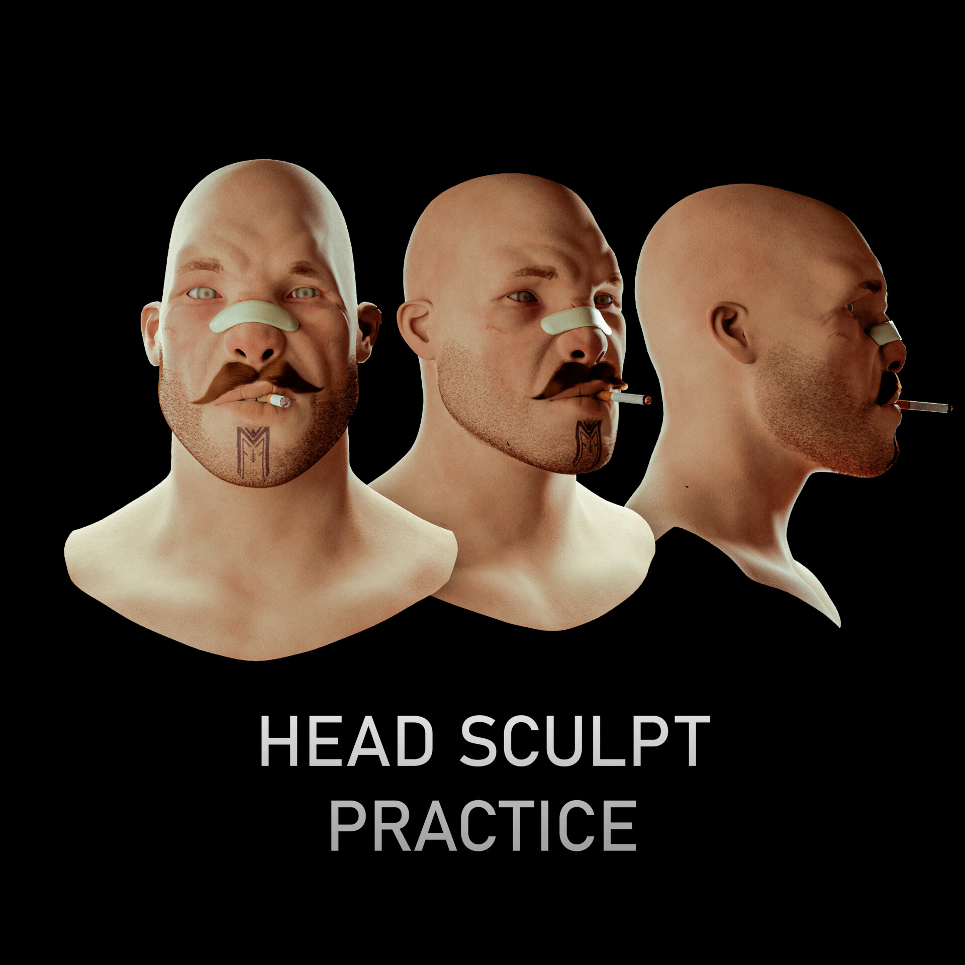 ArtStation - Head sculpt practice