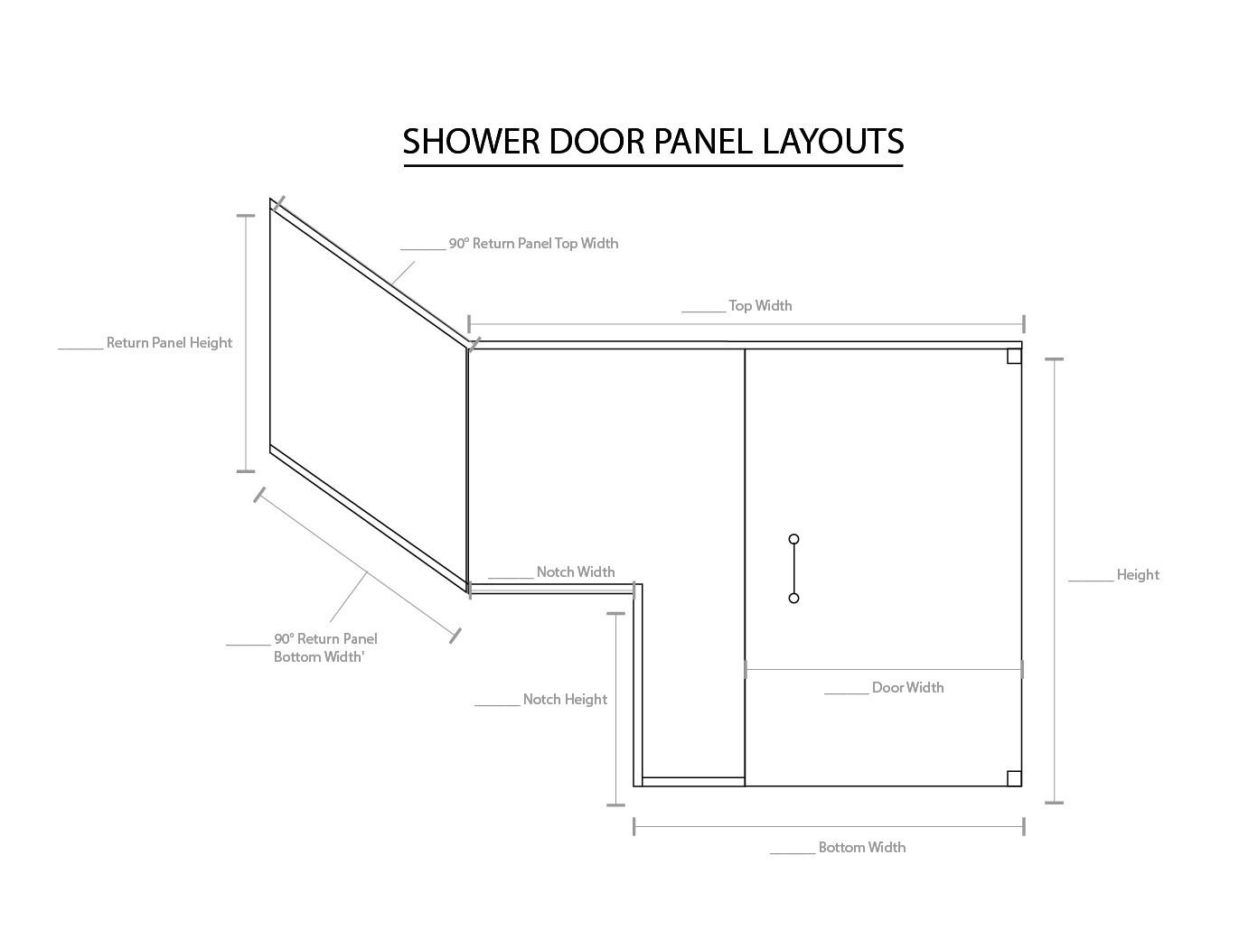ArtStation - Glass Panel Shower Door Layouts