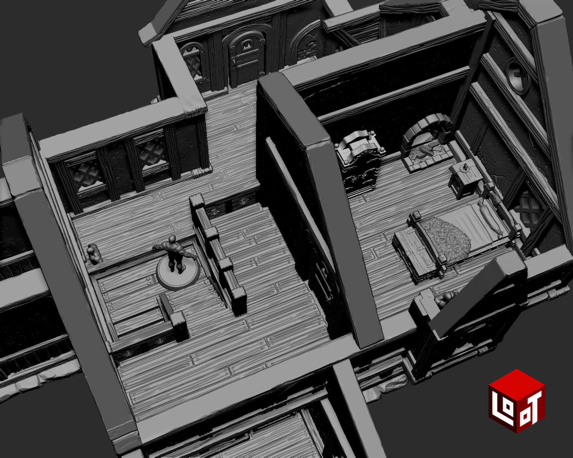 Gabriel Hiibiner - Silent Coin Taproom - Tavern - Miniature Loot Studios