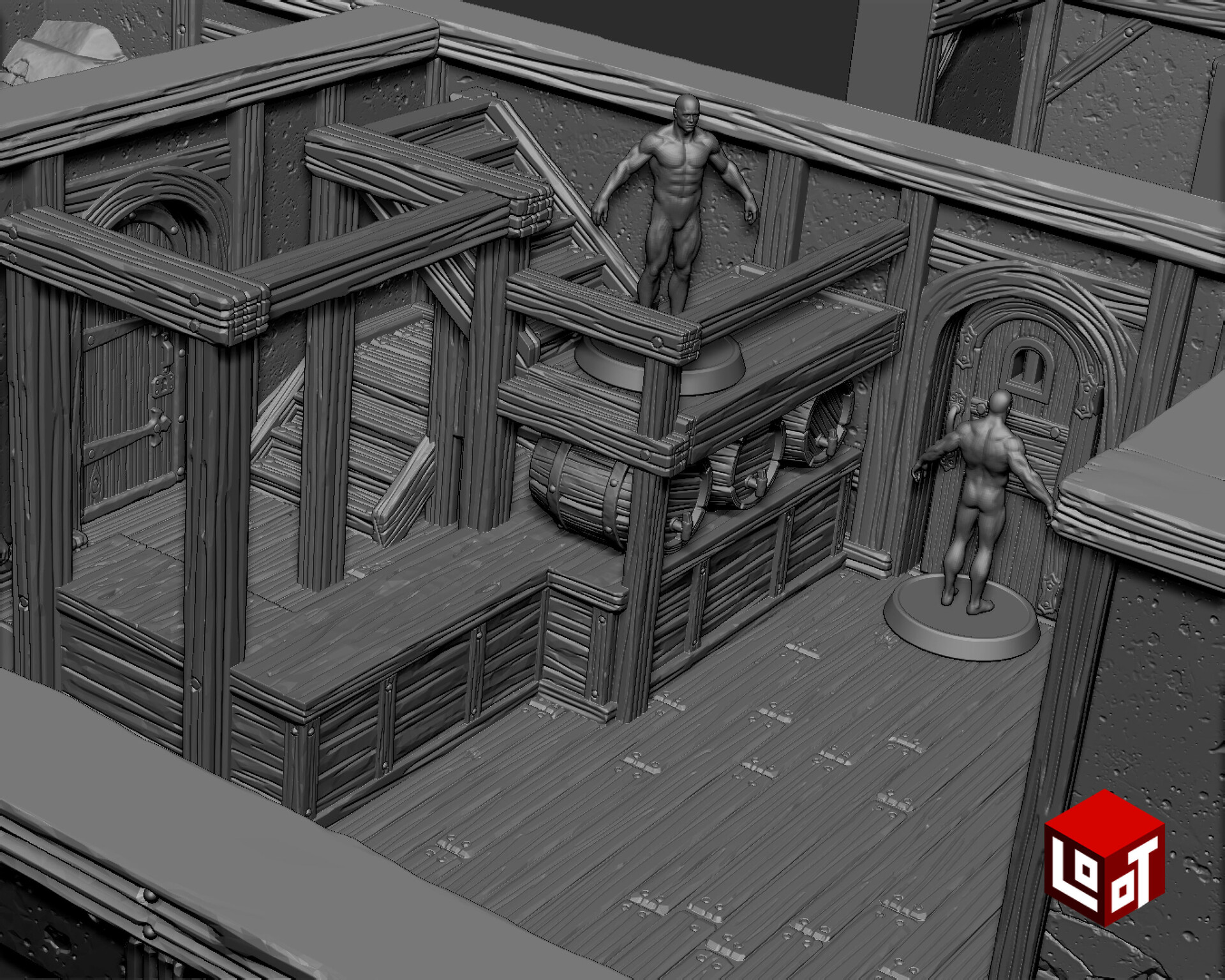 Gabriel Hiibiner - Silent Coin Taproom - Tavern - Miniature Loot Studios