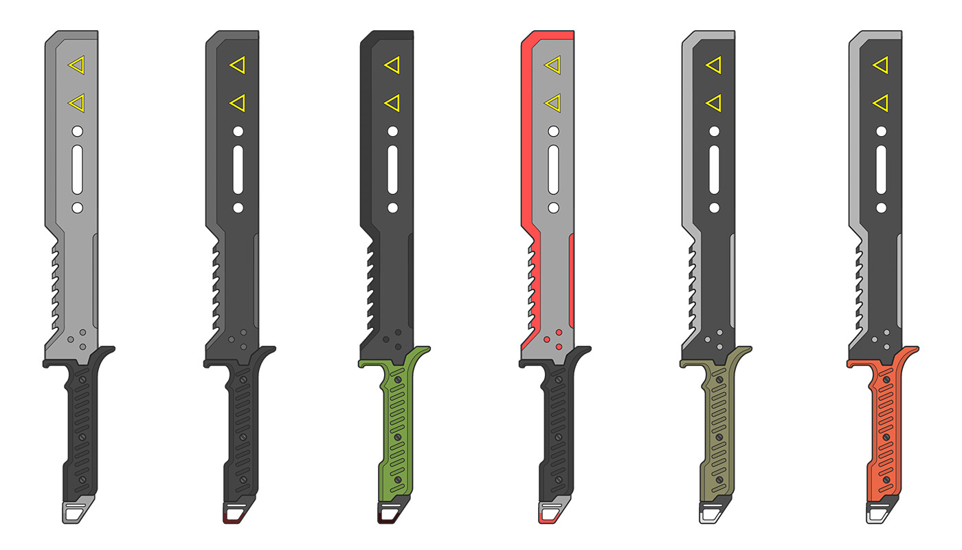 FTWilliams - Futuristic Melee Weapons - Hatchet, Machete, Short Sword ...