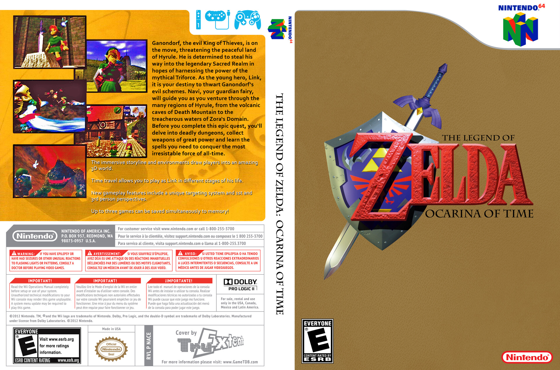 Nintendo 64 Box Art Template